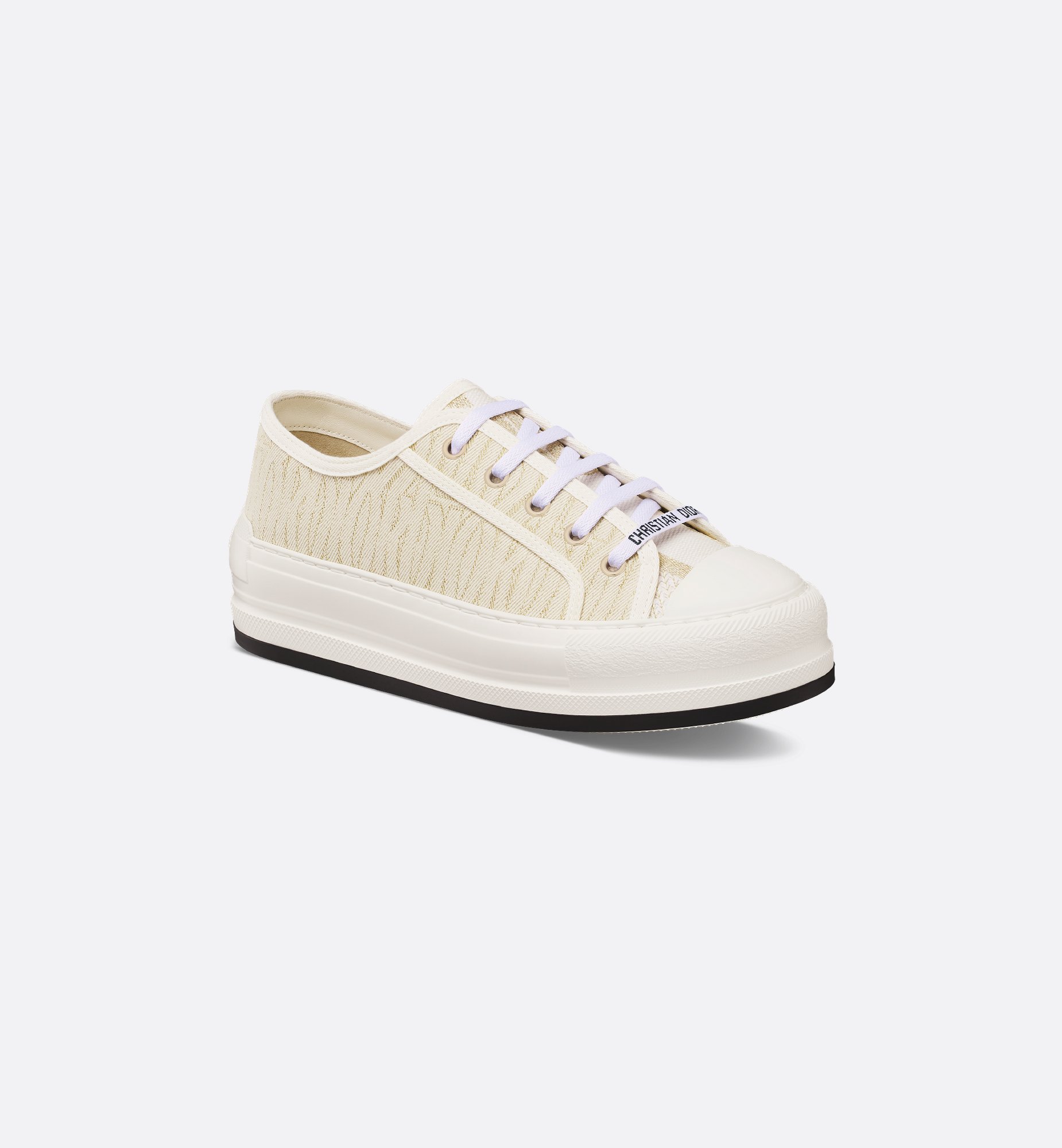 Dior Or Walk'n'Dior Platform Sneaker White Cotton Canvas Dior Or Walk'n'Dior Platform Sneaker White Cotton Canvas