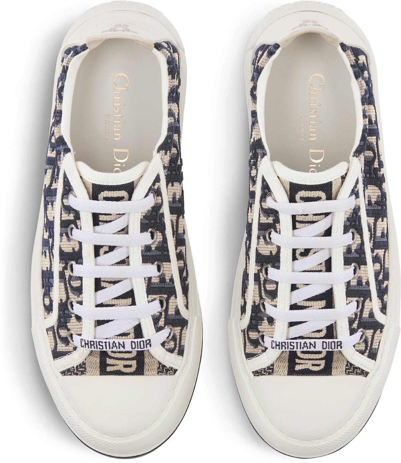 Walk'n'Dior Platform Sneaker Deep Blue Dior Oblique Embroidered Cotton ...