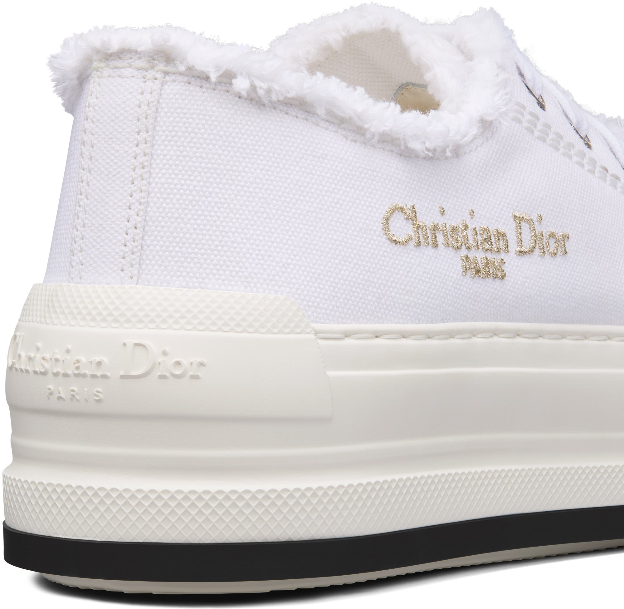 Dioriviera Walk'n'Dior Platform Sneaker White Fringed and Embroidered ...