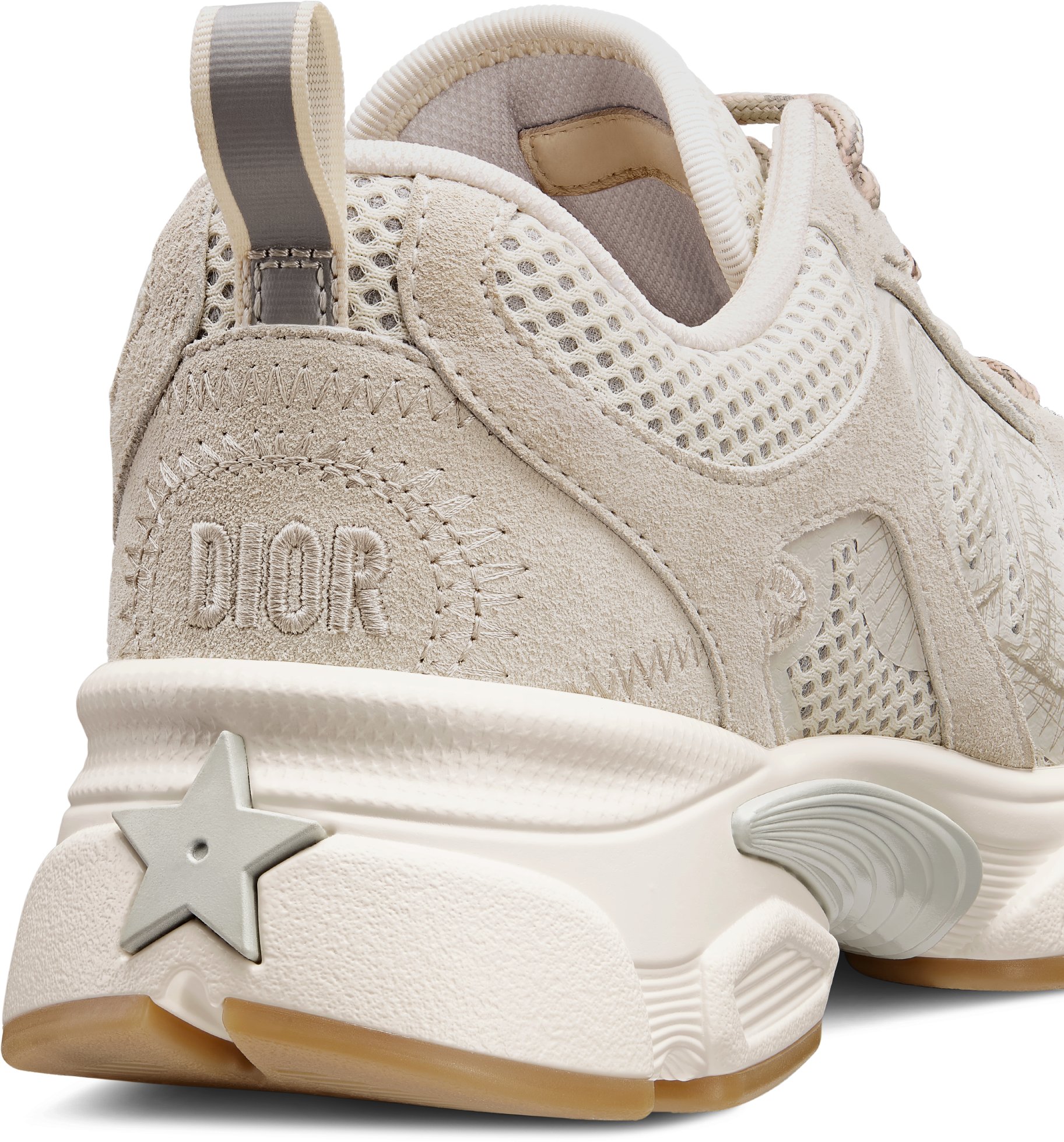 Dior Chrono Sneaker Beige Mesh and Suede Calfskin | DIOR