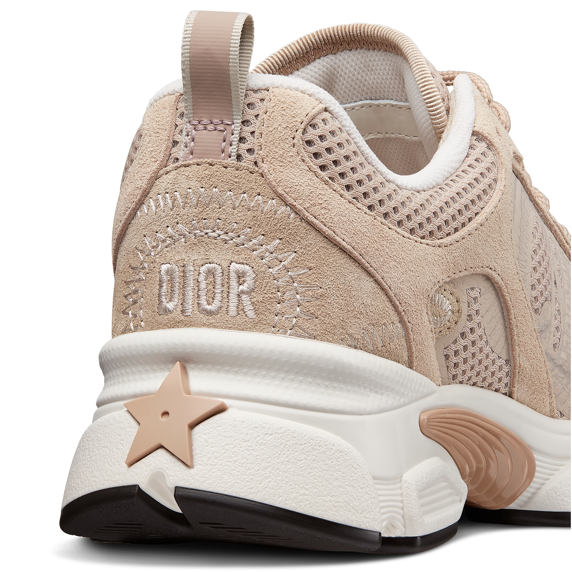 Dior Chrono-sneaker Nude mesh en kalfssuède | DIOR