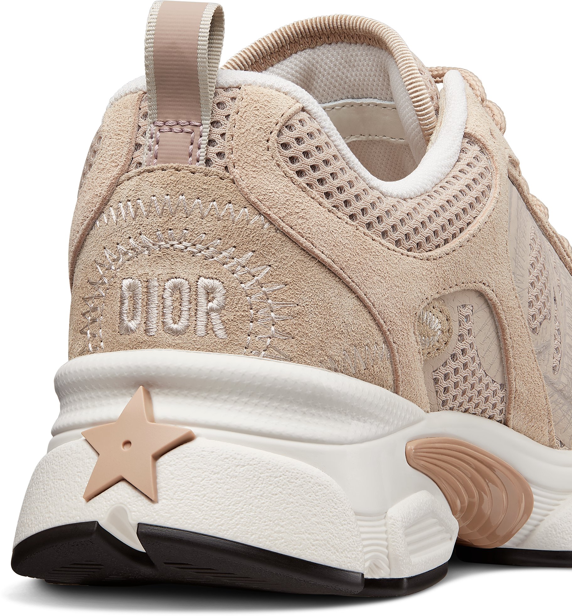 Dior Chrono Sneaker Mesh und Kalbsveloursleder in Nude | DIOR