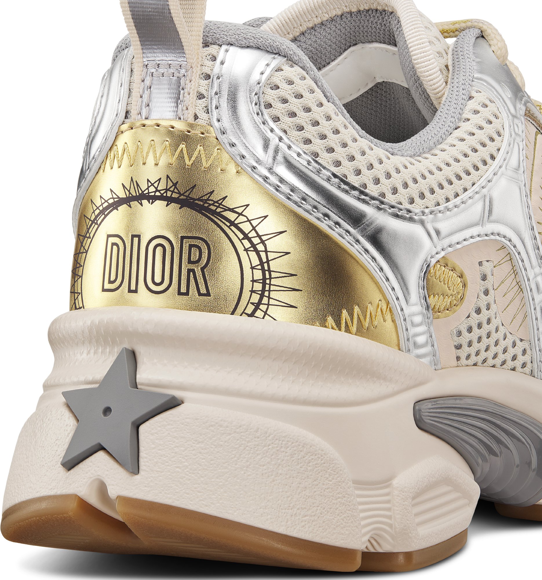 DIOR | Dior Chrono スニーカー メッシュ & ラミネート レザーエフェクト パネル