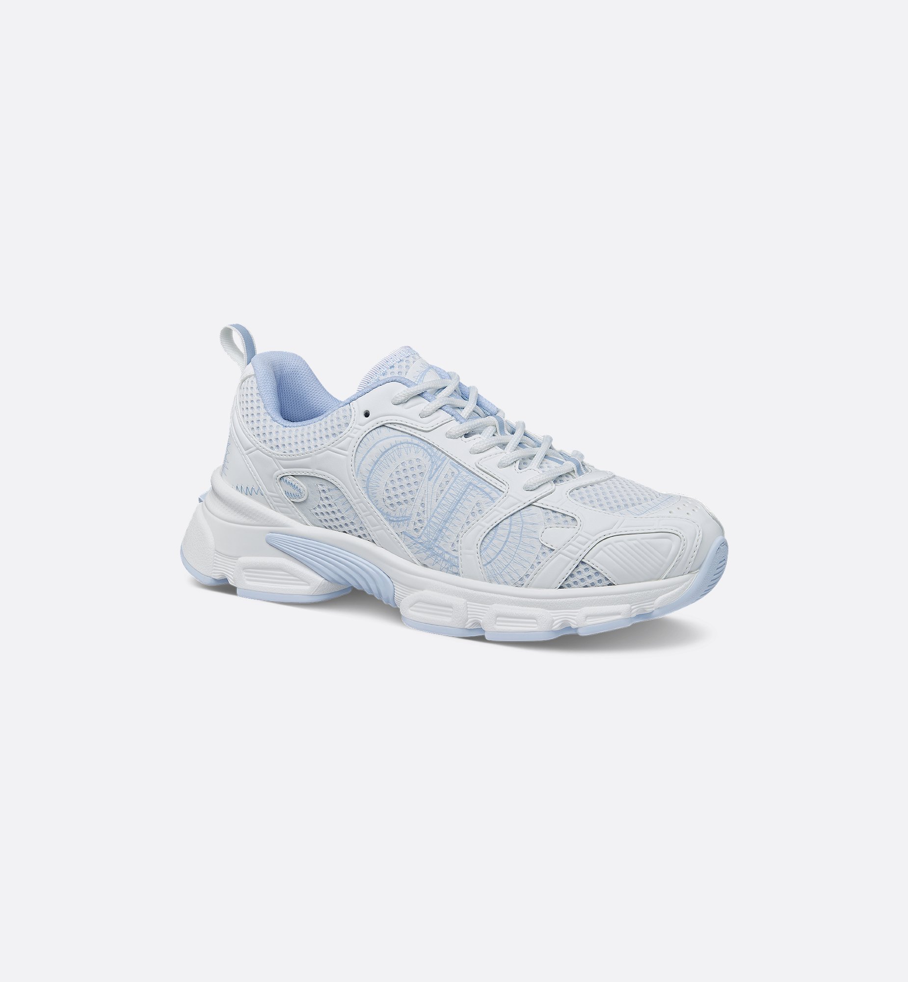 Dior Chrono Sneaker Mesh with White and Black Leather-Effect Dior Chrono Sneaker Mesh with White and Black Leather-Effect