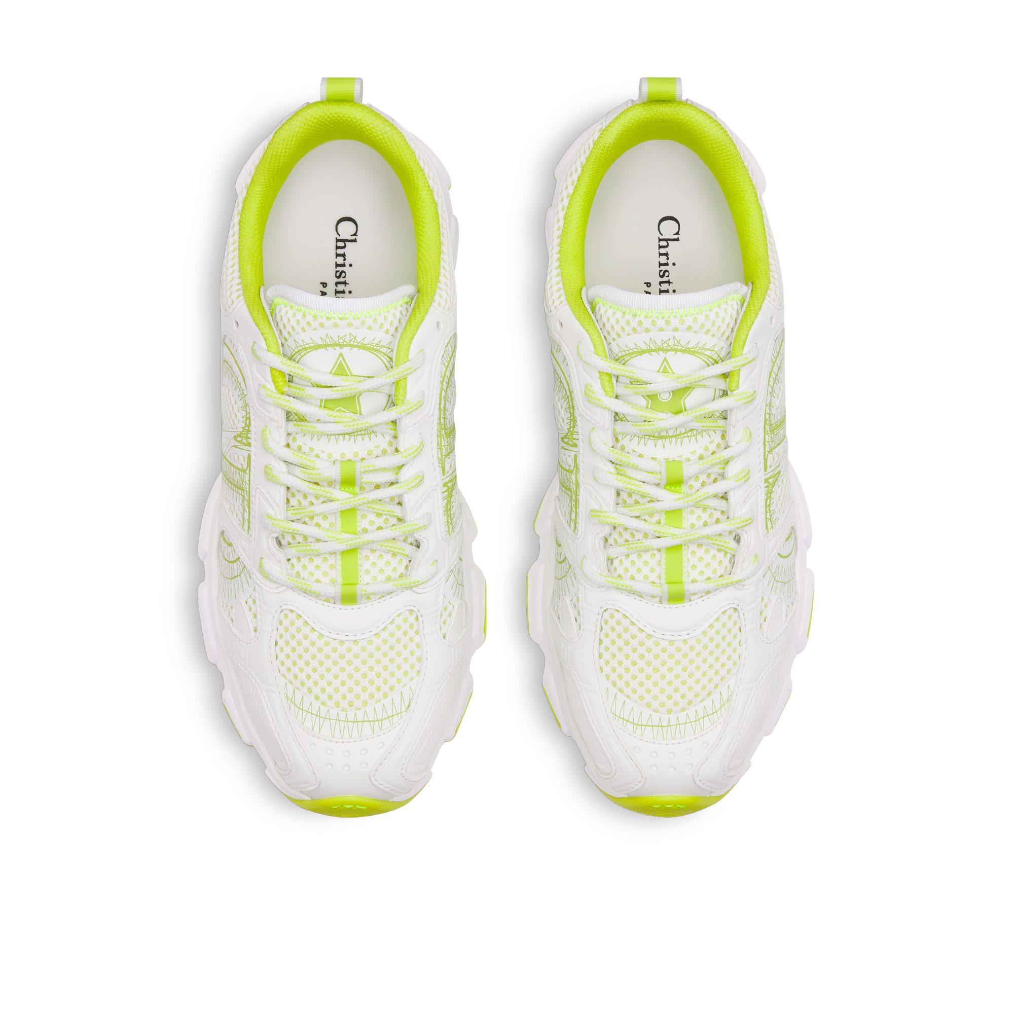 Miss Dior — Dior Chrono Sneaker White and Lime Green Mesh with Leather ...