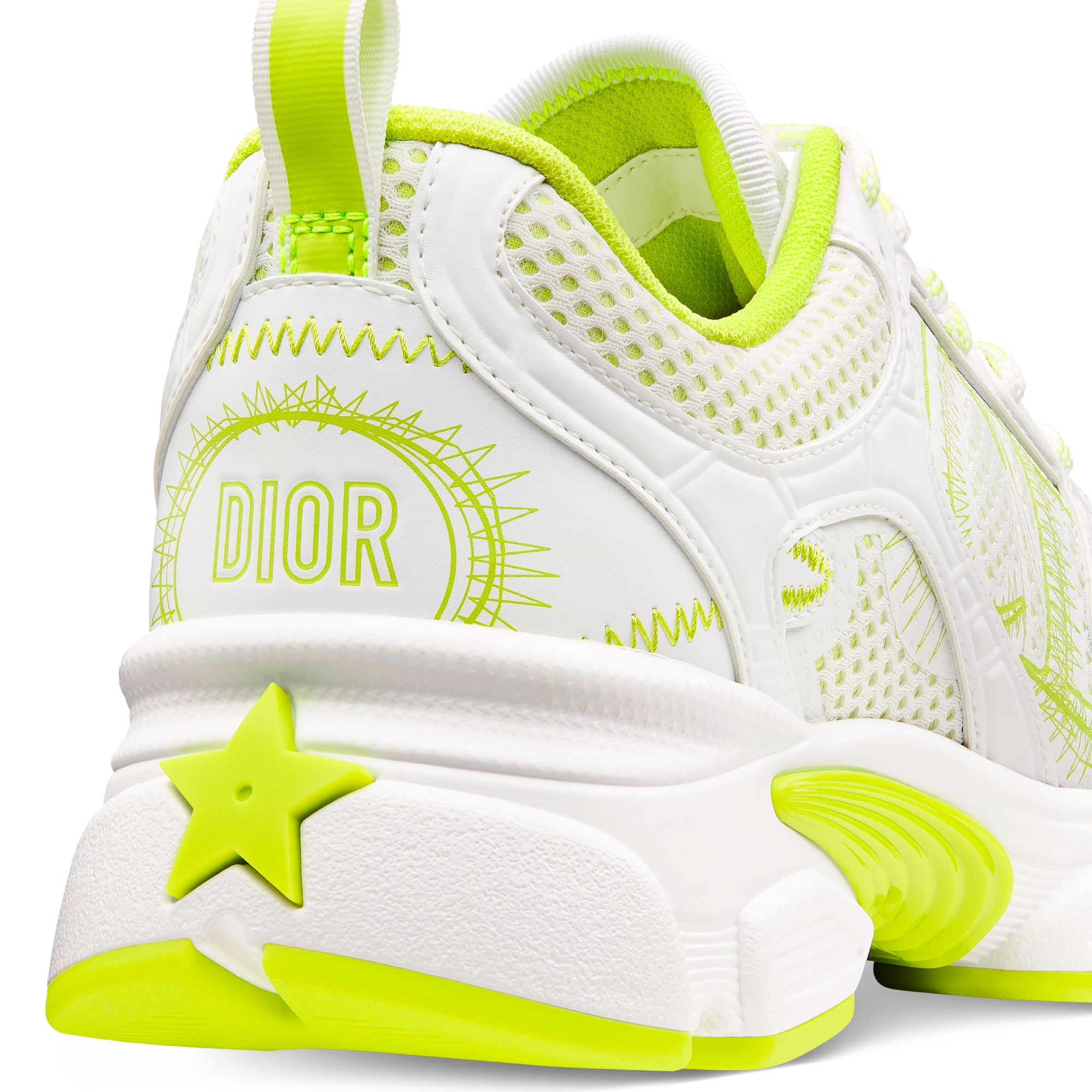 Miss Dior — Dior Chrono Sneaker White and Lime Green Mesh with Leather ...