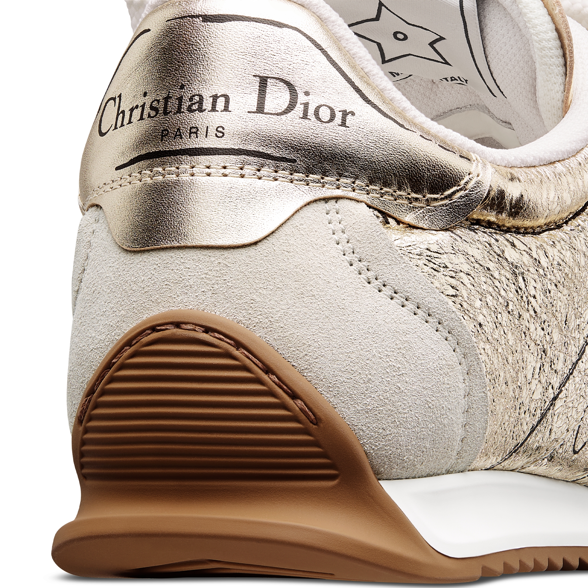 Sneaker D-Sketch Pelle di agnello increspata e pelle di vitello ...