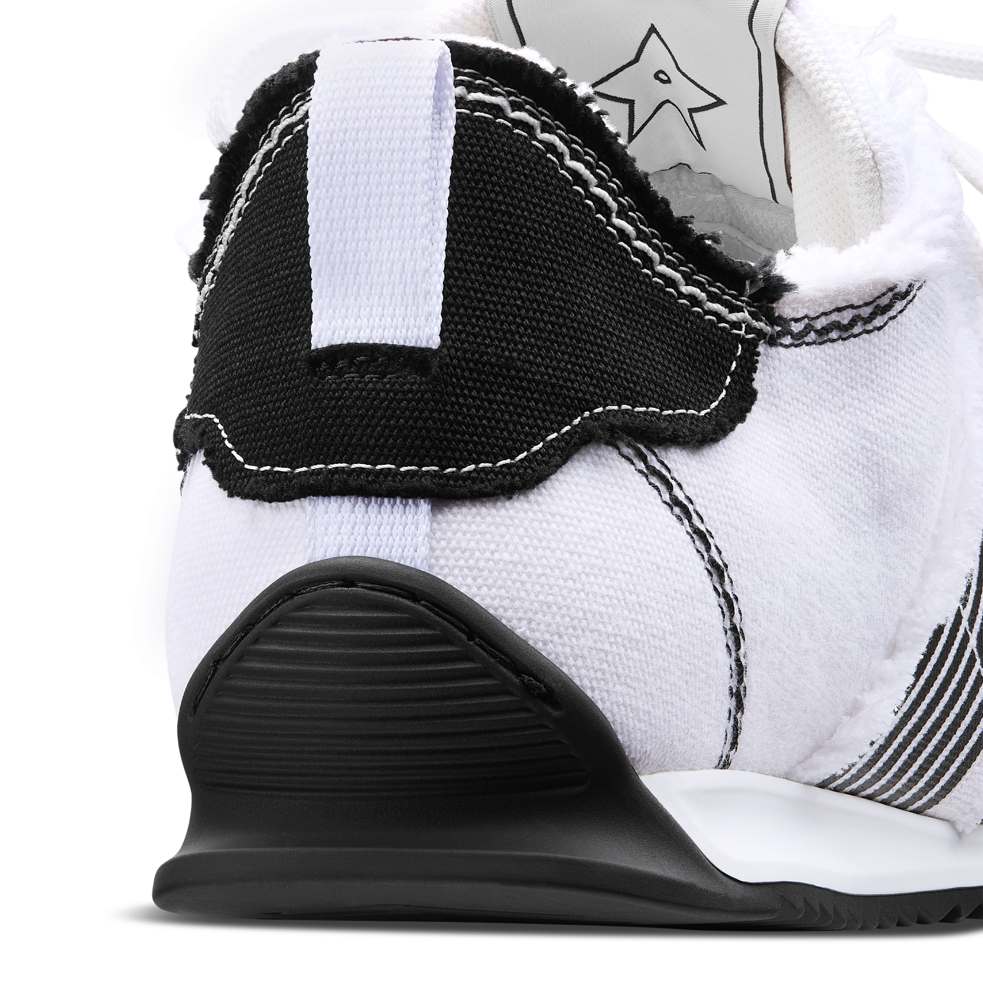 Optical-D Sneaker White Fringed Cotton Canvas with White and Black Dior ...