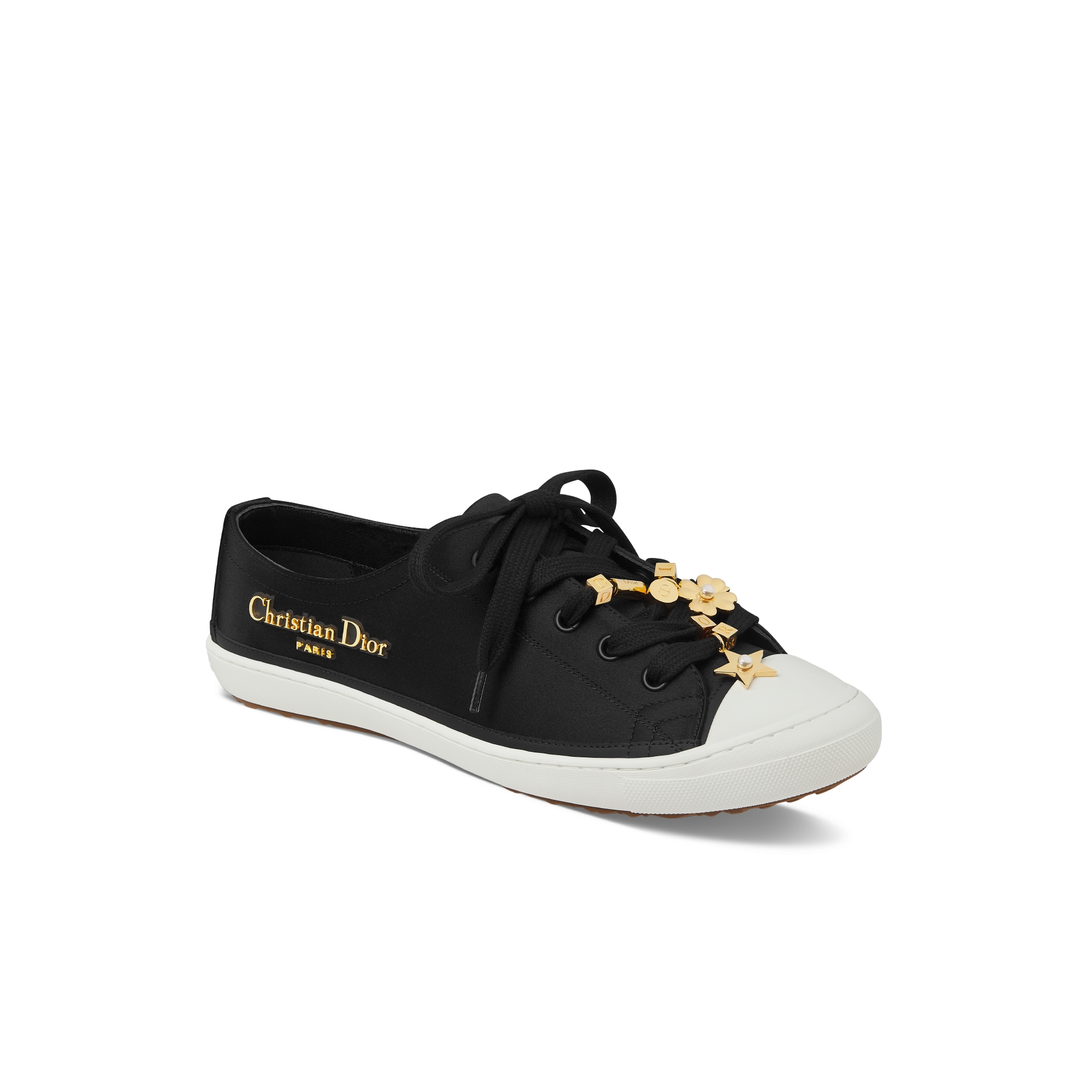 Dior Lucky Sneaker Black Satin | DIOR