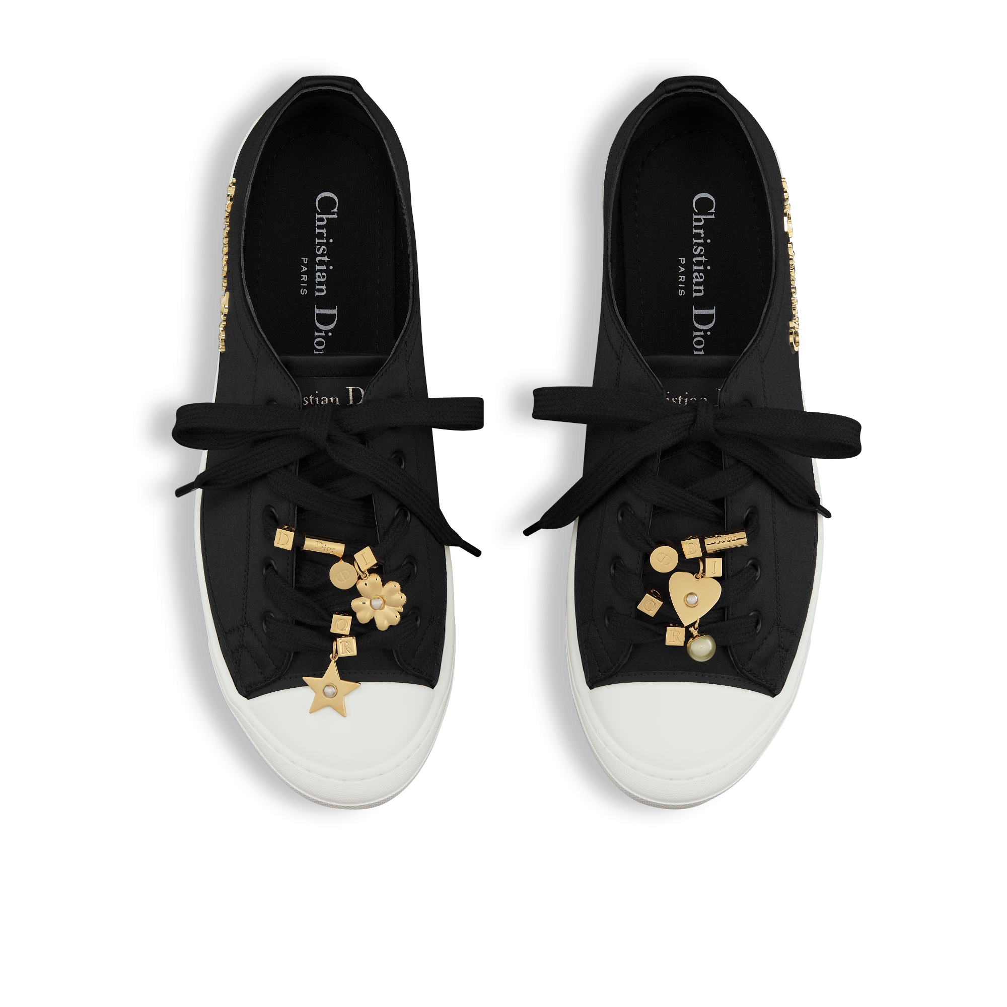 Dior Lucky Sneaker Black Satin | DIOR