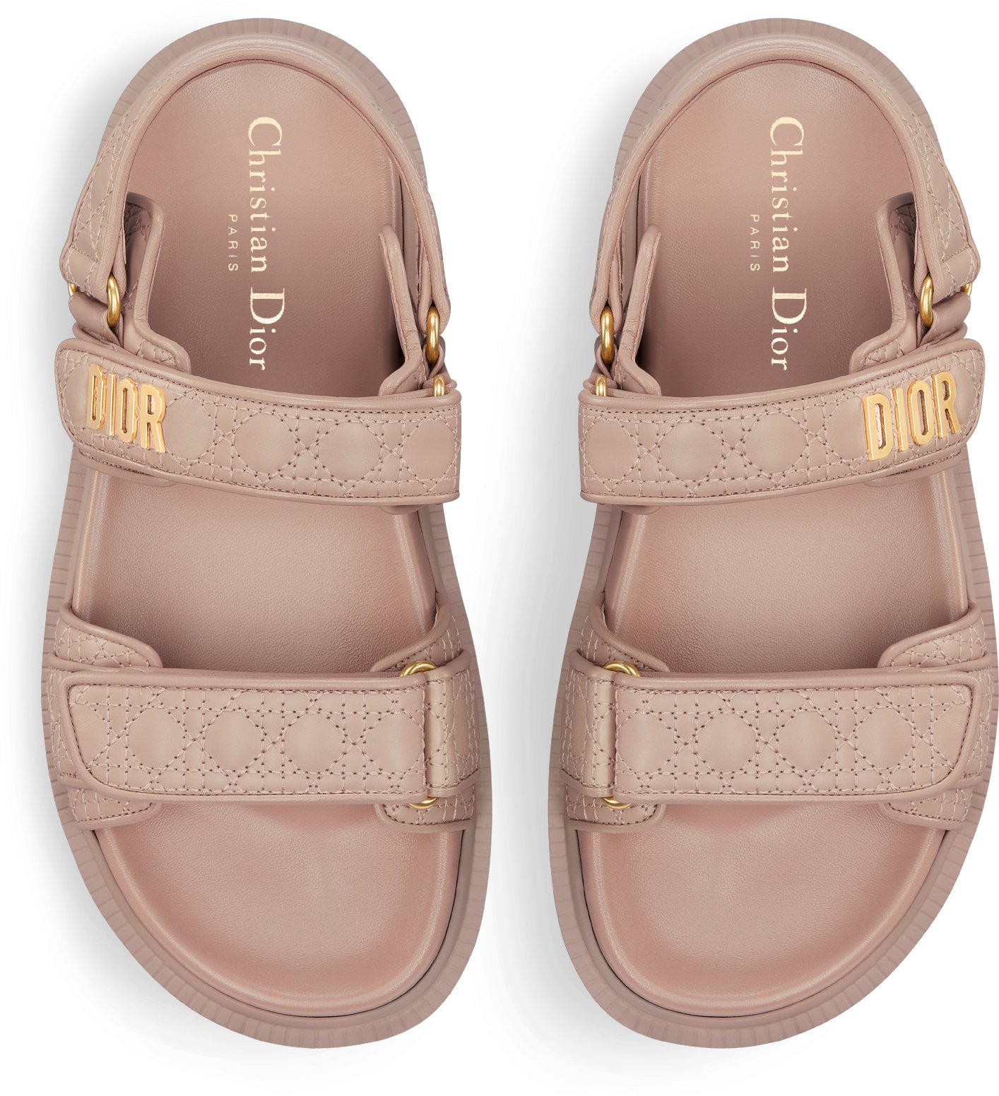Dioract Sandal Nude Quilted Cannage Calfskin | DIOR