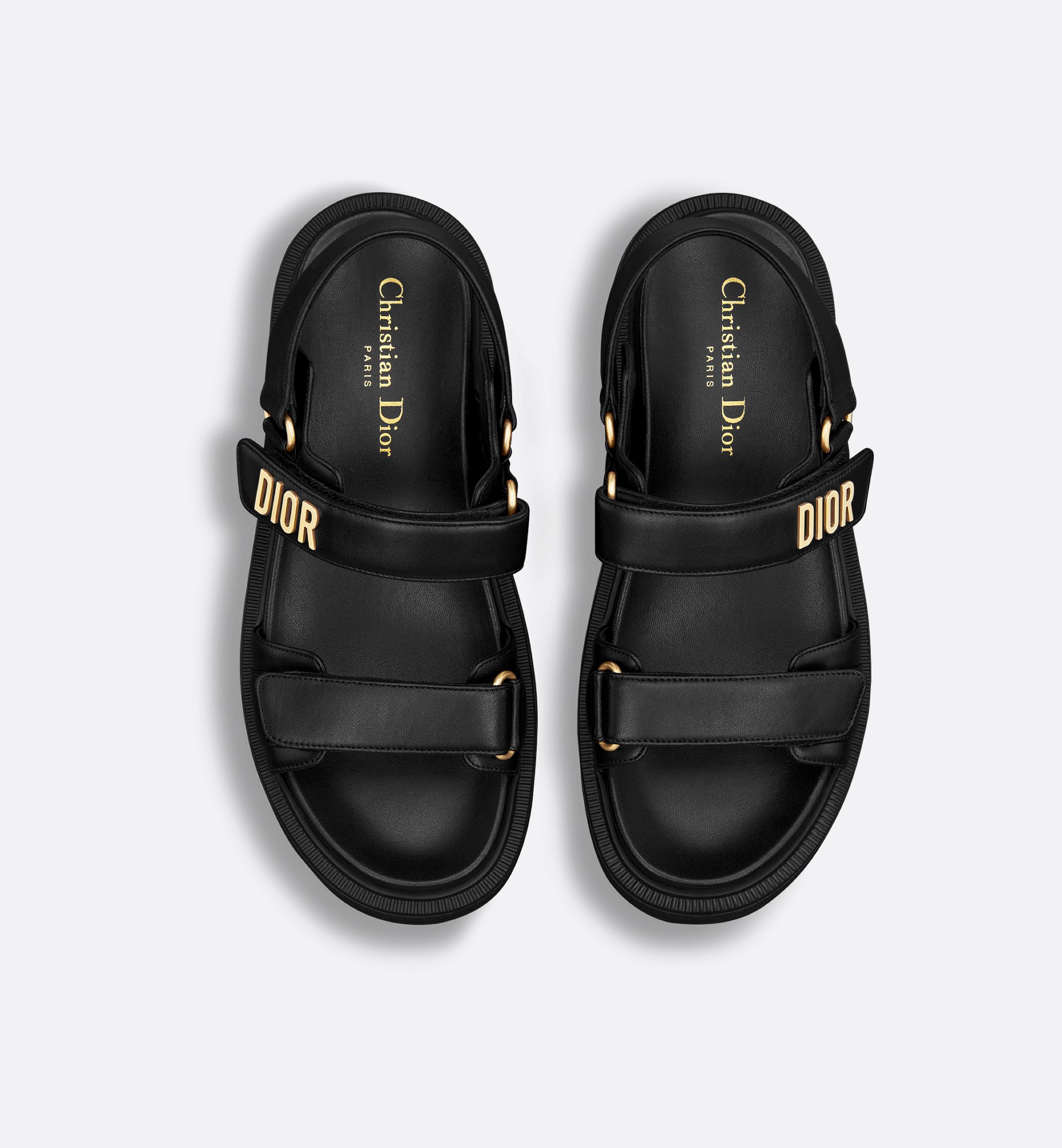 Dioract Platform Sandal Black Lambskin | DIOR Dioract Platform Sandal Black Lambskin | DIOR