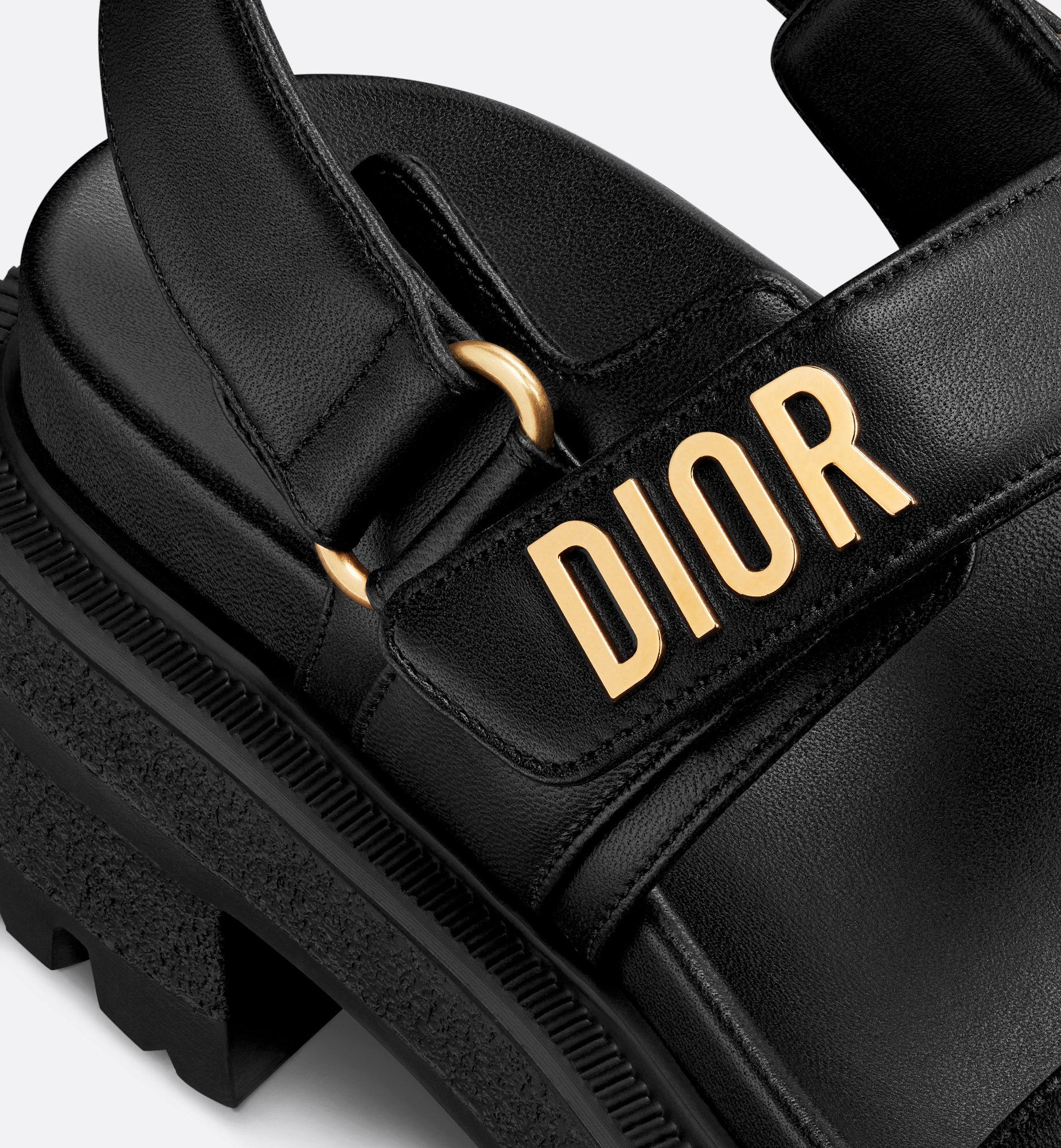 Dioract Platform Sandal Black Lambskin | DIOR Dioract Platform Sandal Black Lambskin | DIOR
