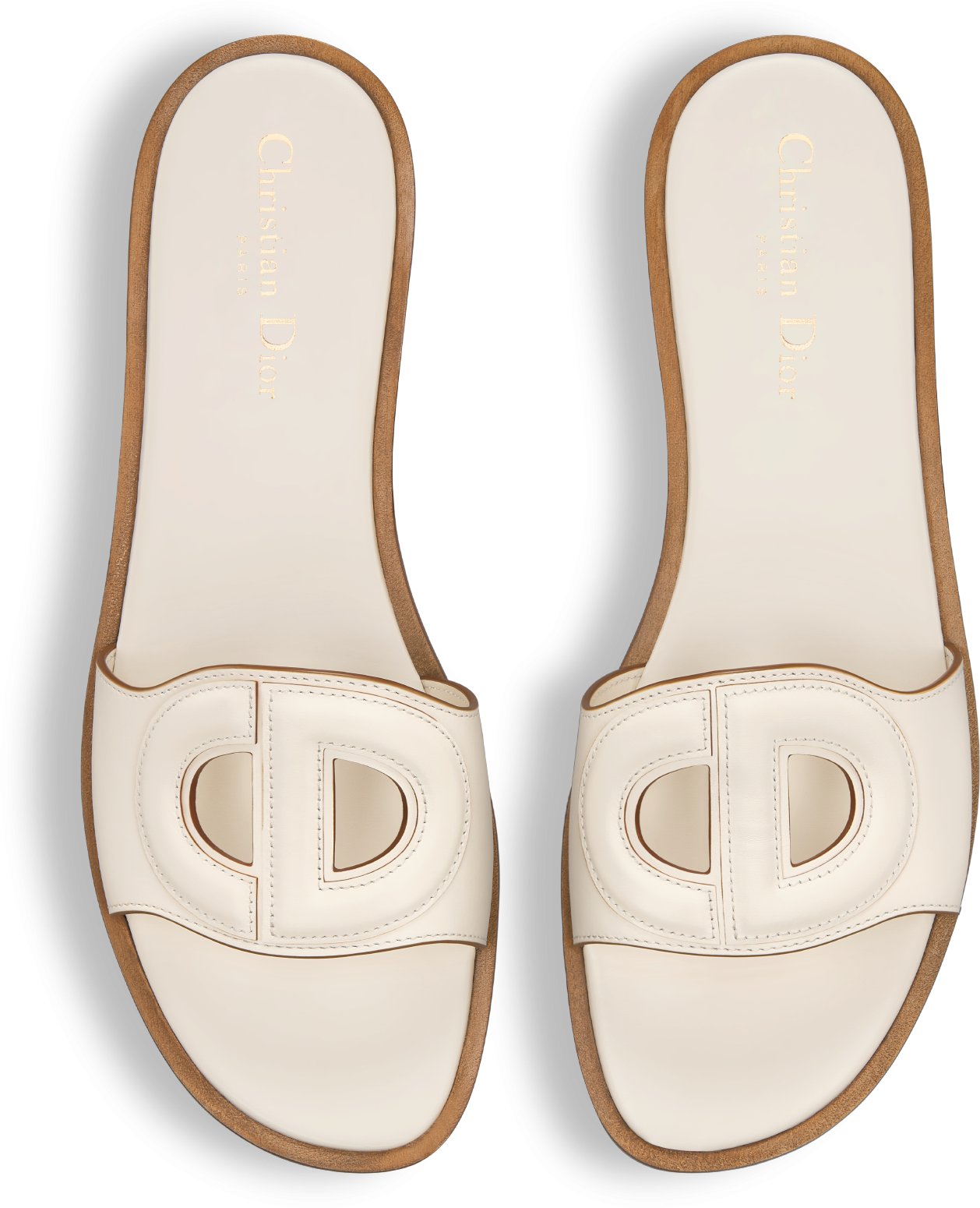 D-Club Slide White Calfskin | DIOR