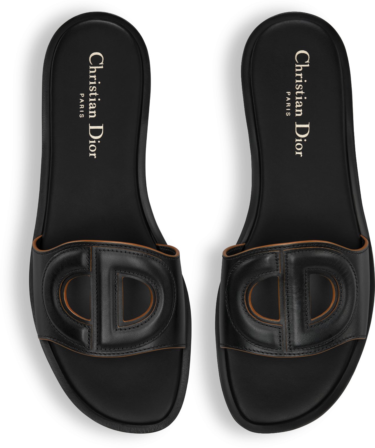 D-Club Slide Black Calfskin | DIOR