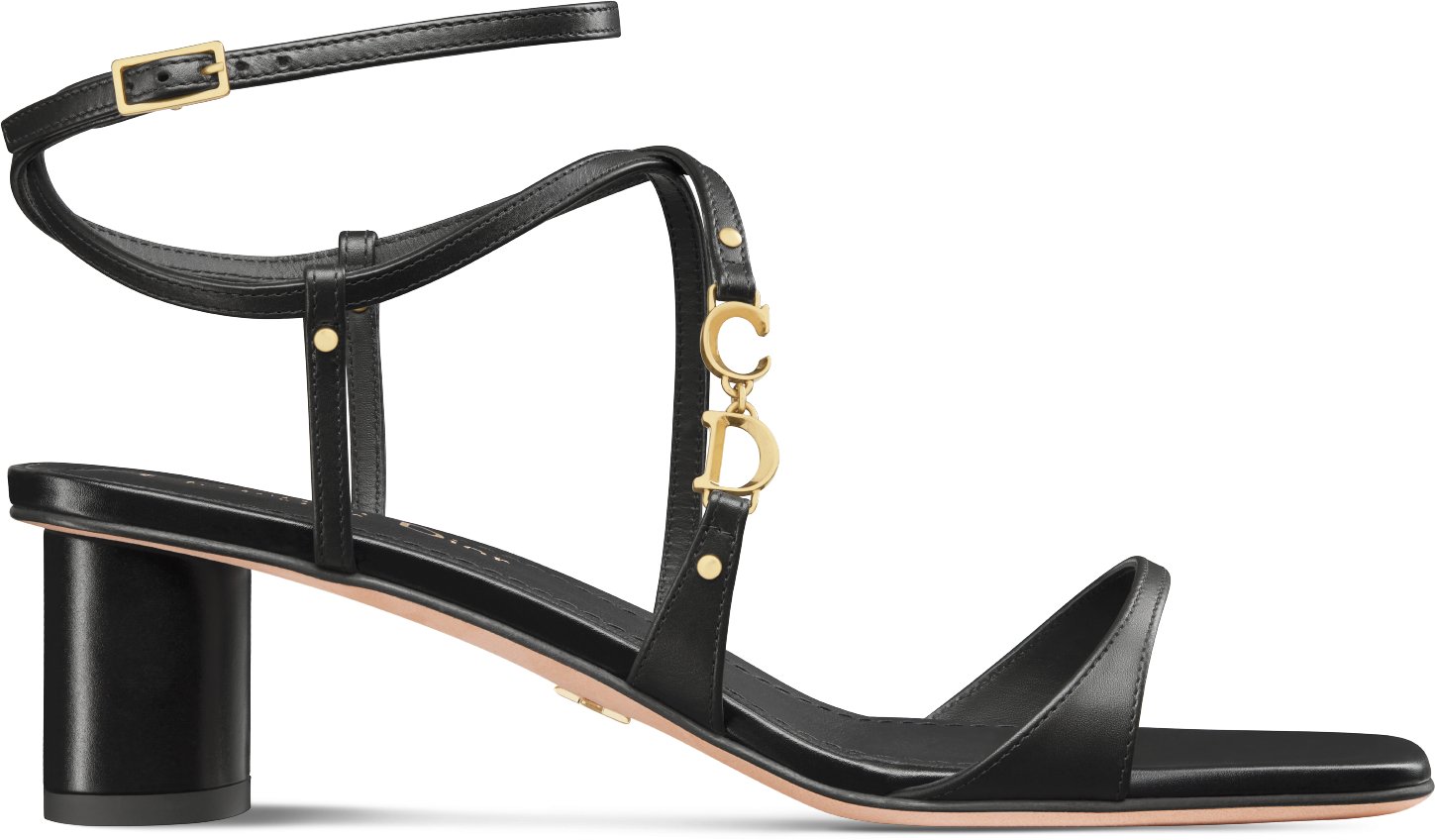 Sandalia de tacón C'est Dior Piel de becerro negra | DIOR