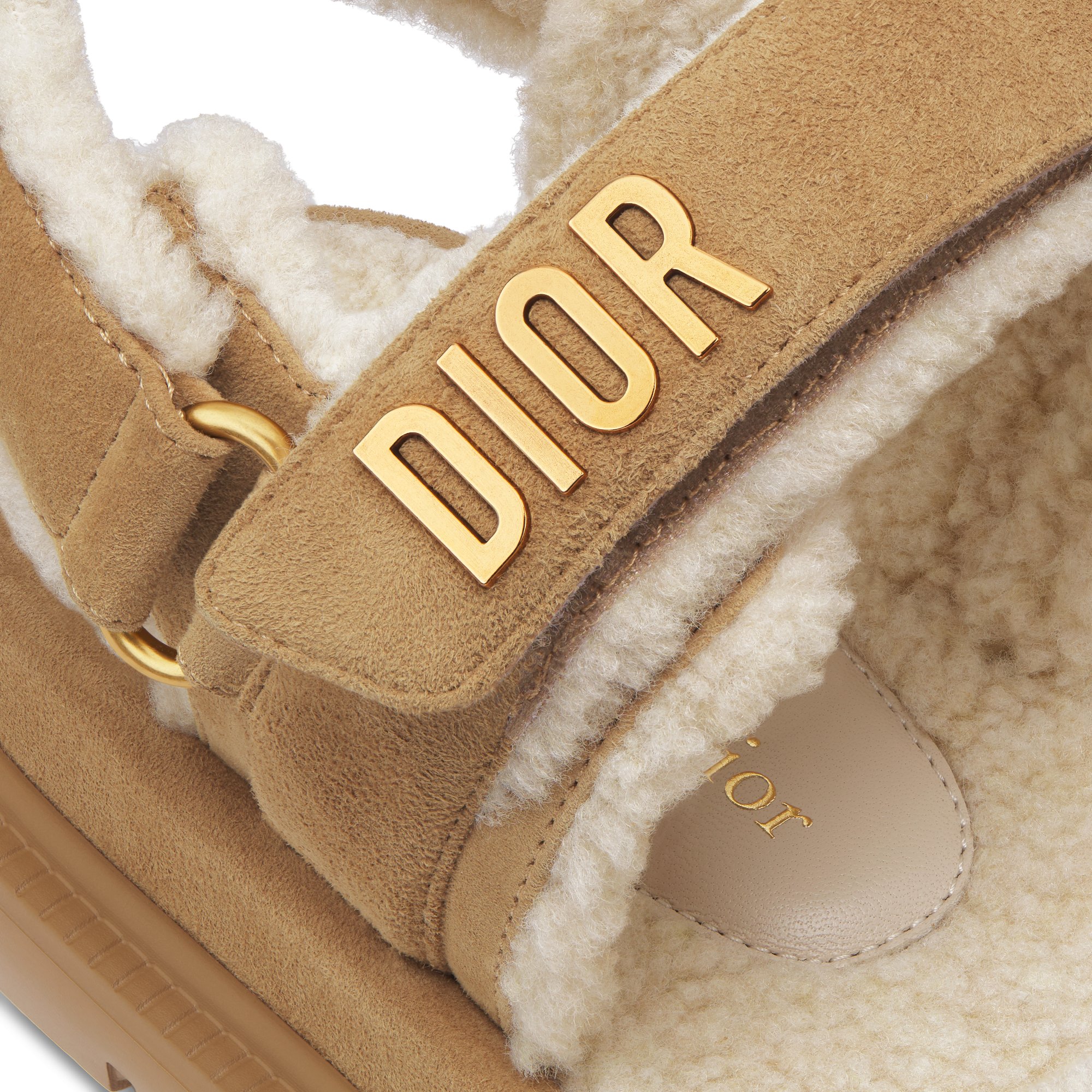 Dioract Sandal Beige Suede Goatskin | DIOR