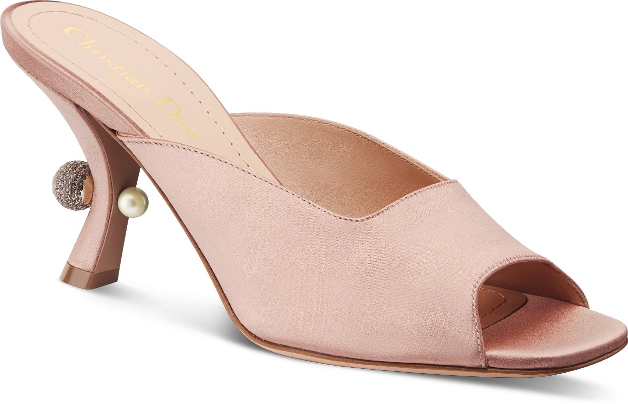 Sandalo con tacco Dior Tribales Raso nero | DIOR