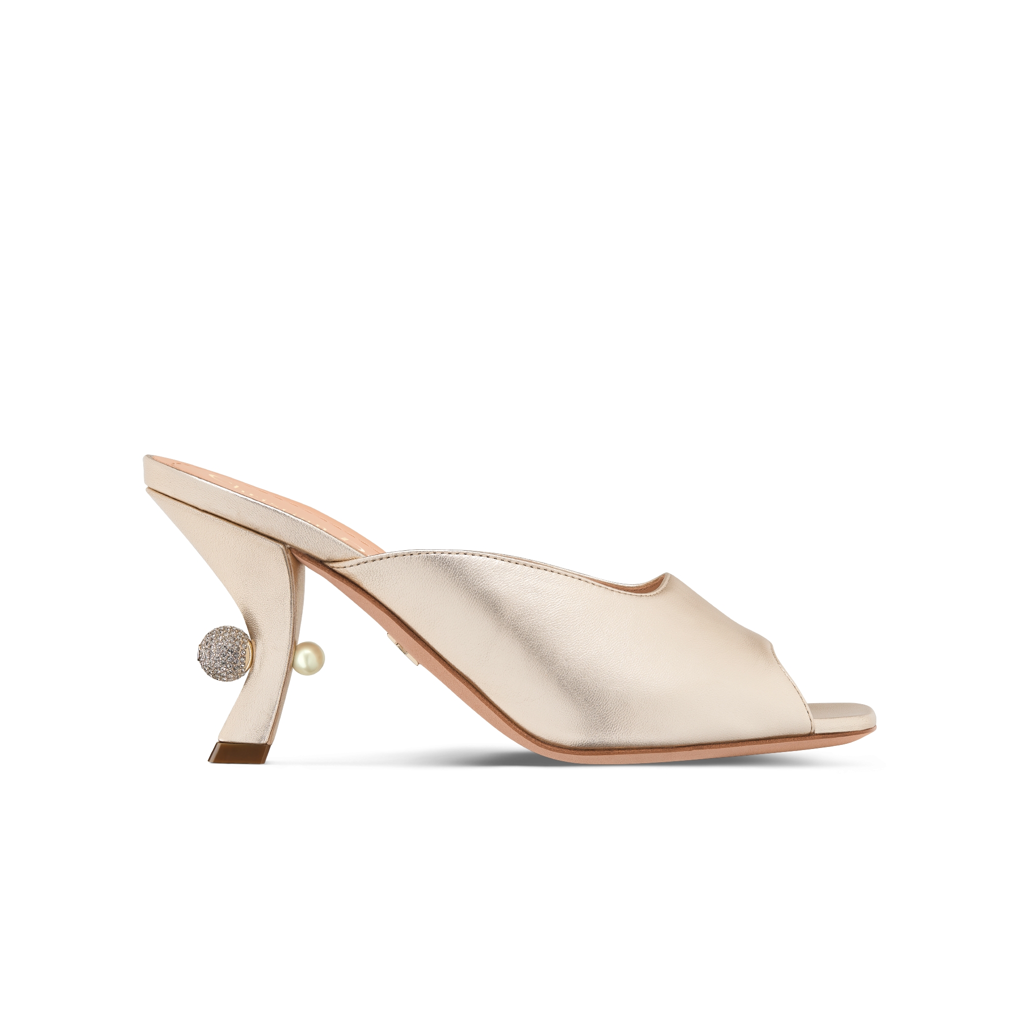 Dior Or Dior Tribales Slide mit Absatz Laminiertes Lammleder in ...