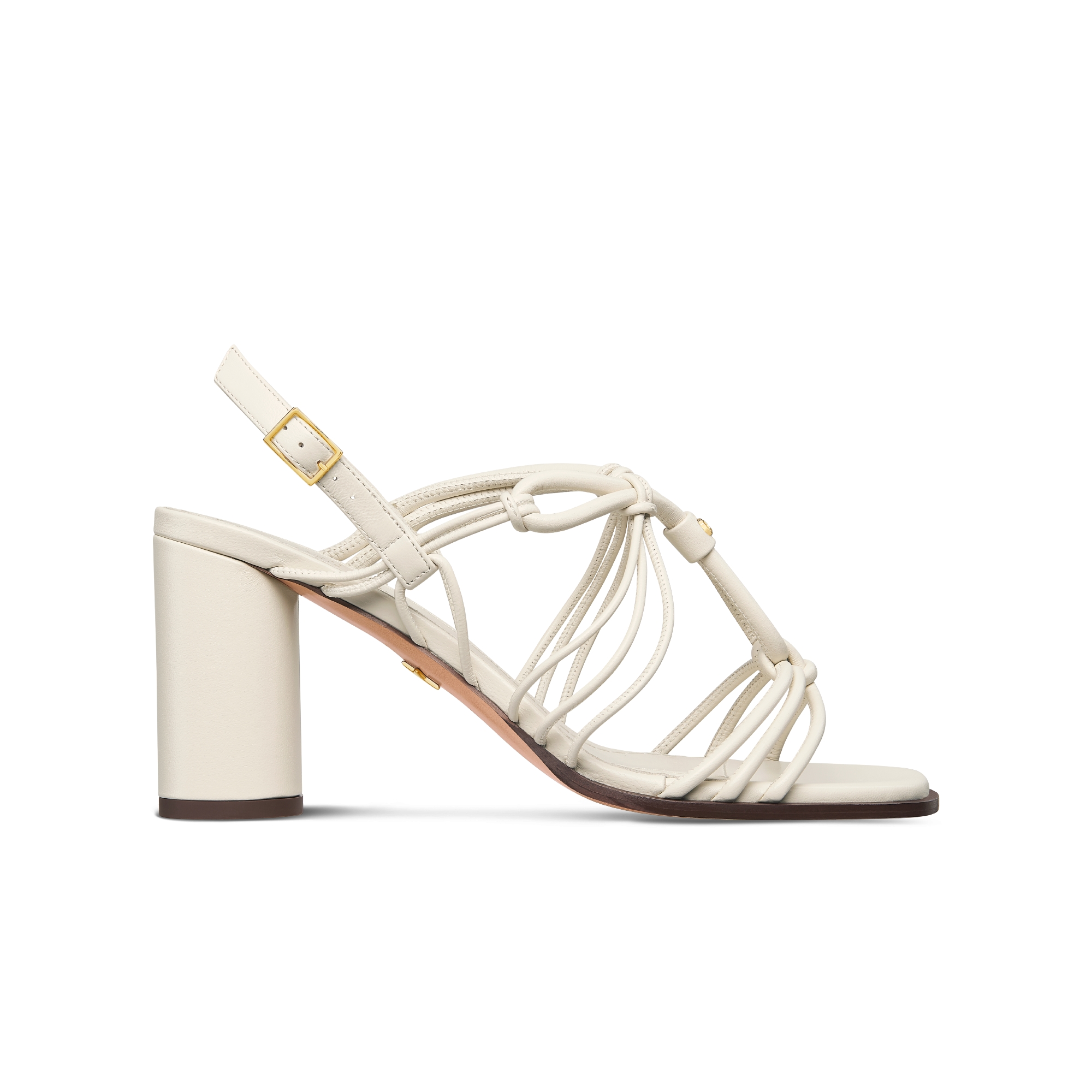 Sandale à talon D-Sand Dioriviera Cuir d'agneau blanc | DIOR