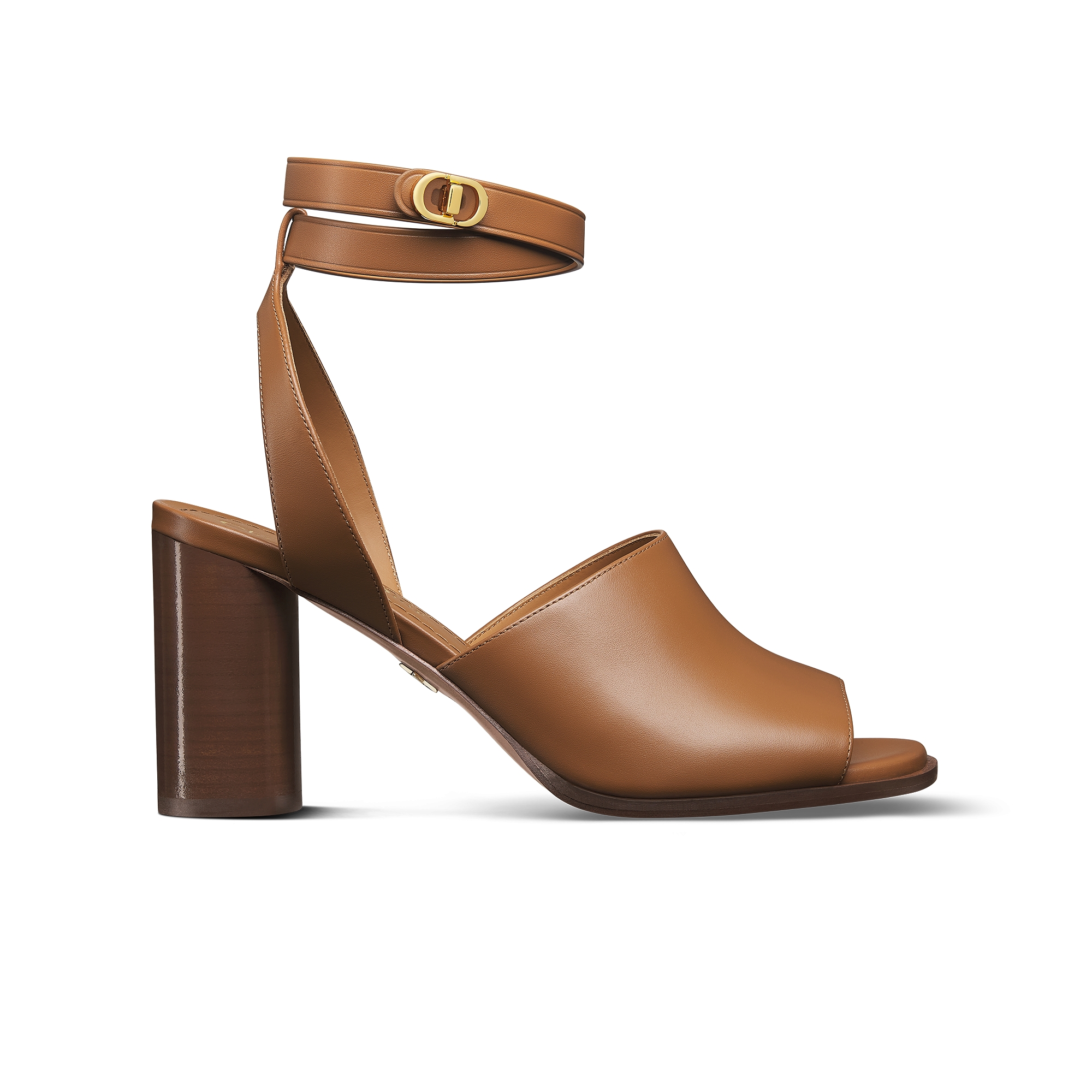30 Montaigne Heeled Sandal Camel Calfskin | DIOR