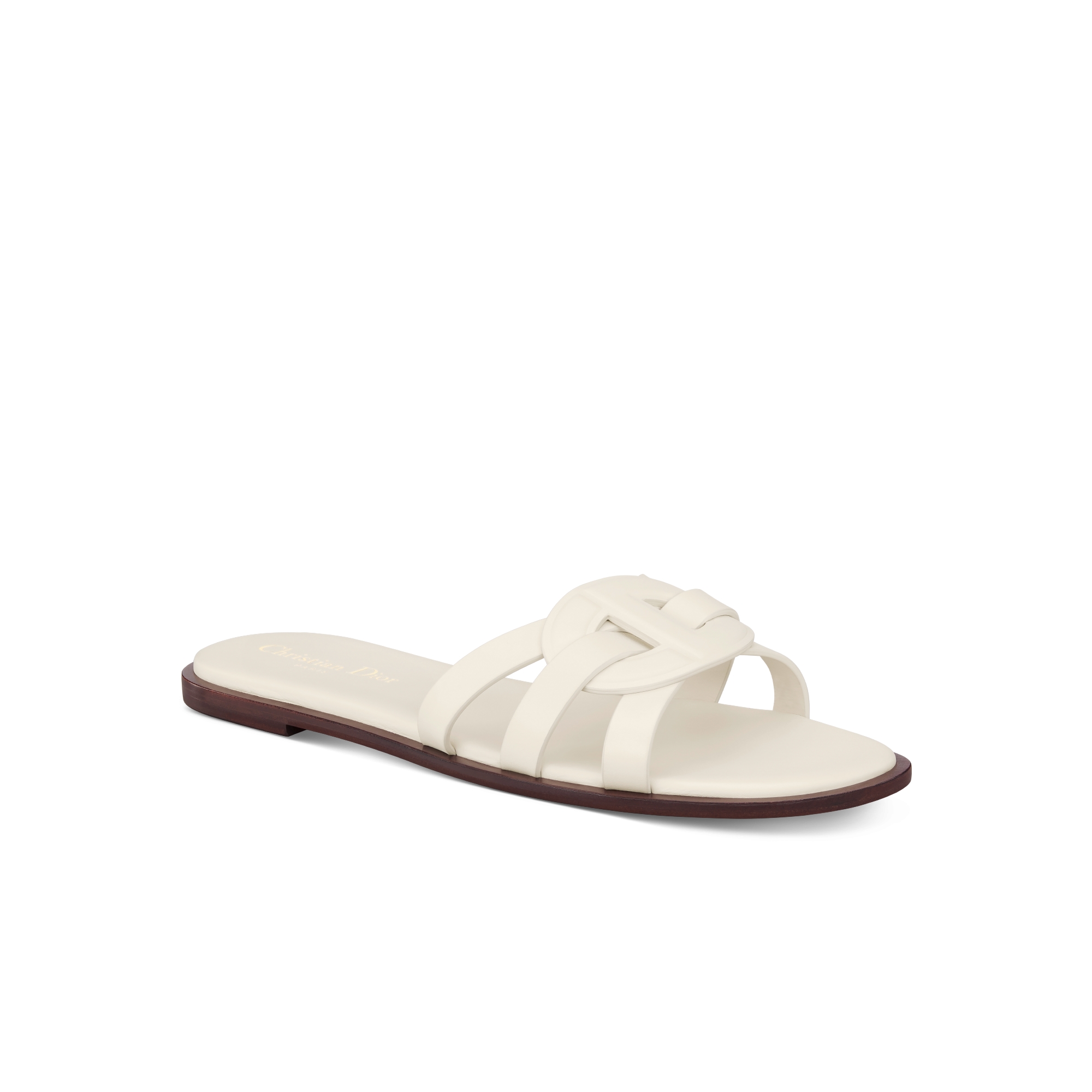 D-Club Slide White Calfskin | DIOR