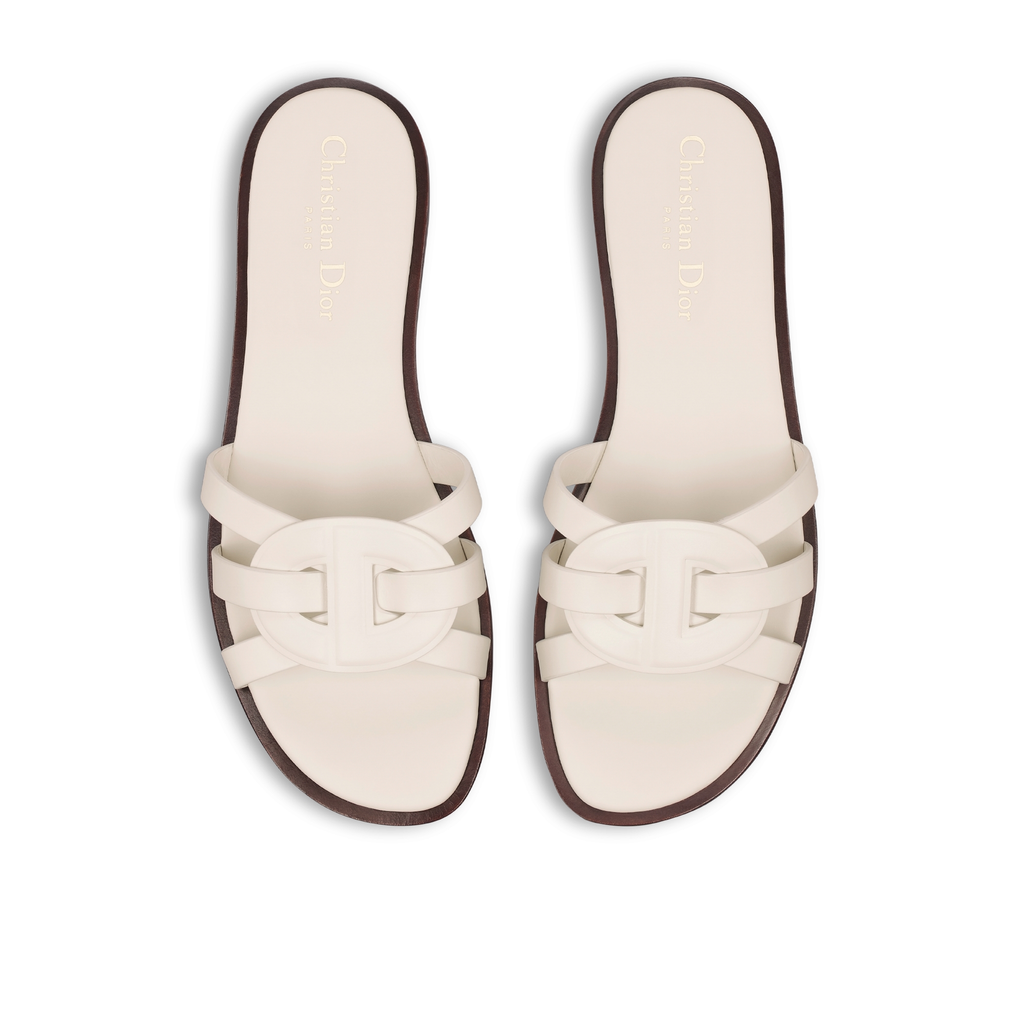 D-Club Slide White Calfskin | DIOR