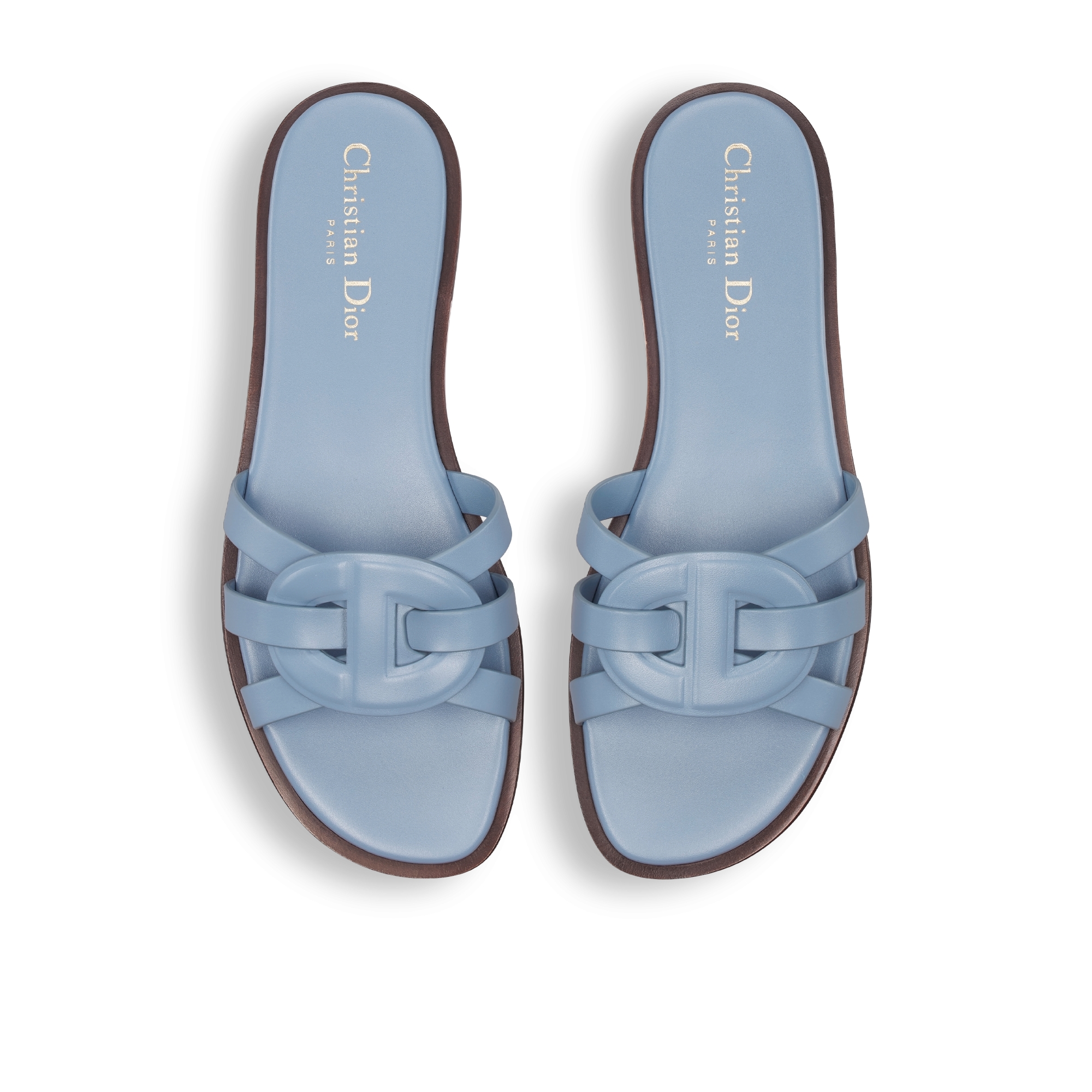 D-Club Slide Royal Blue Calfskin | DIOR