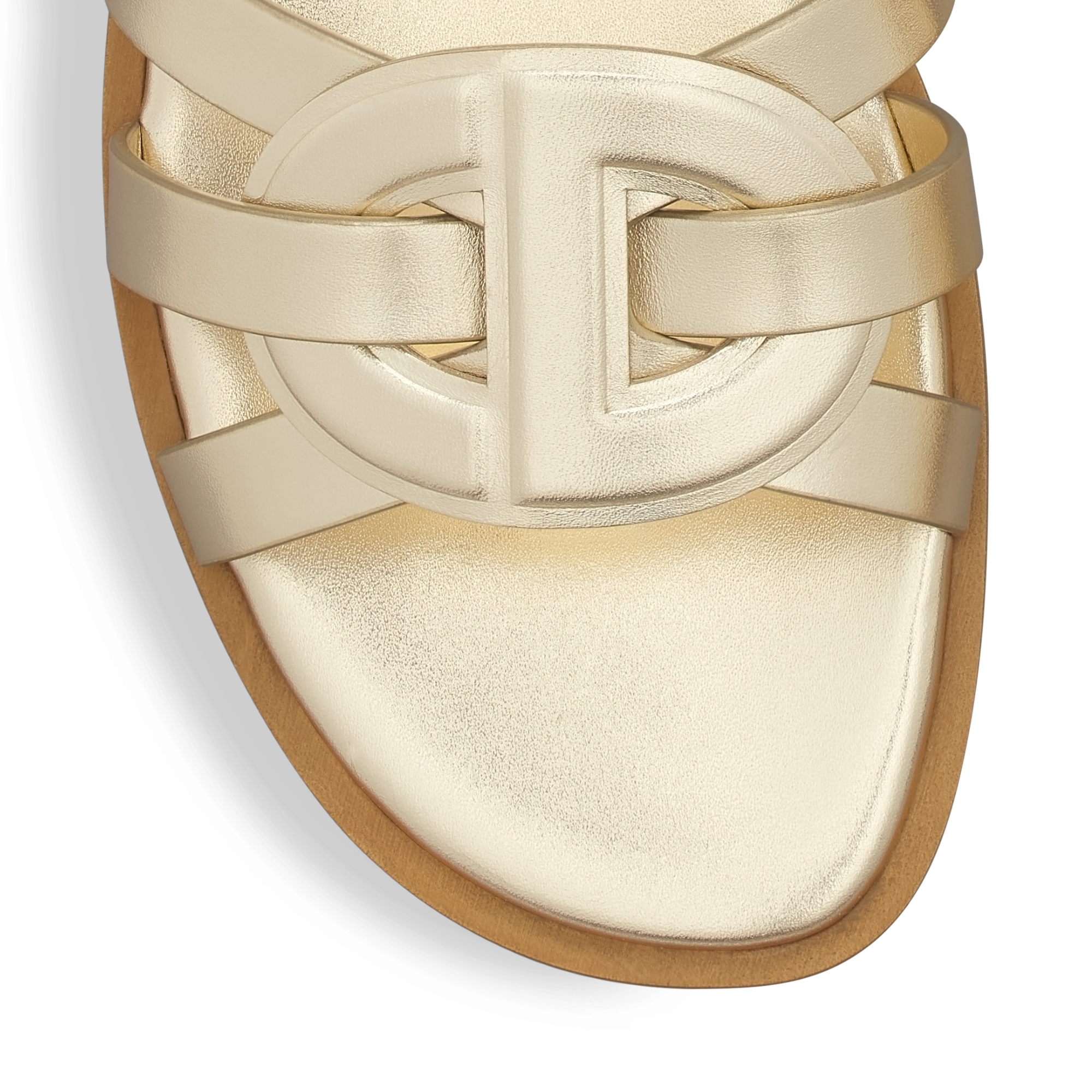 D-Club Slide Gold-Tone Laminated Calfskin | DIOR