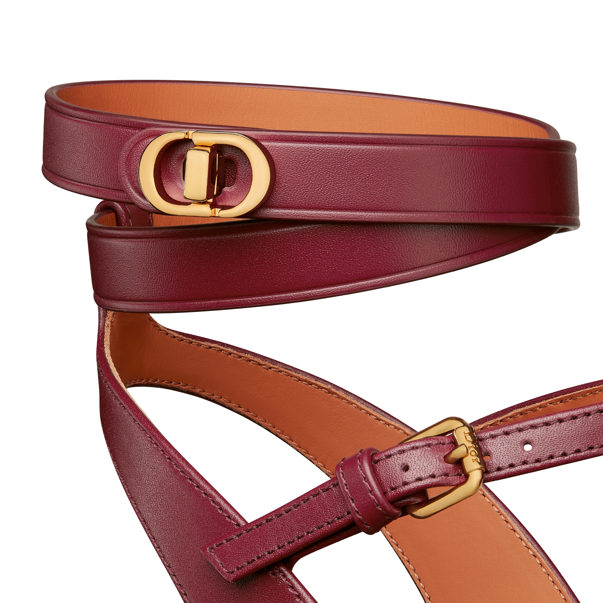 30 Montaigne Sandal Ruby Red Calfskin | DIOR