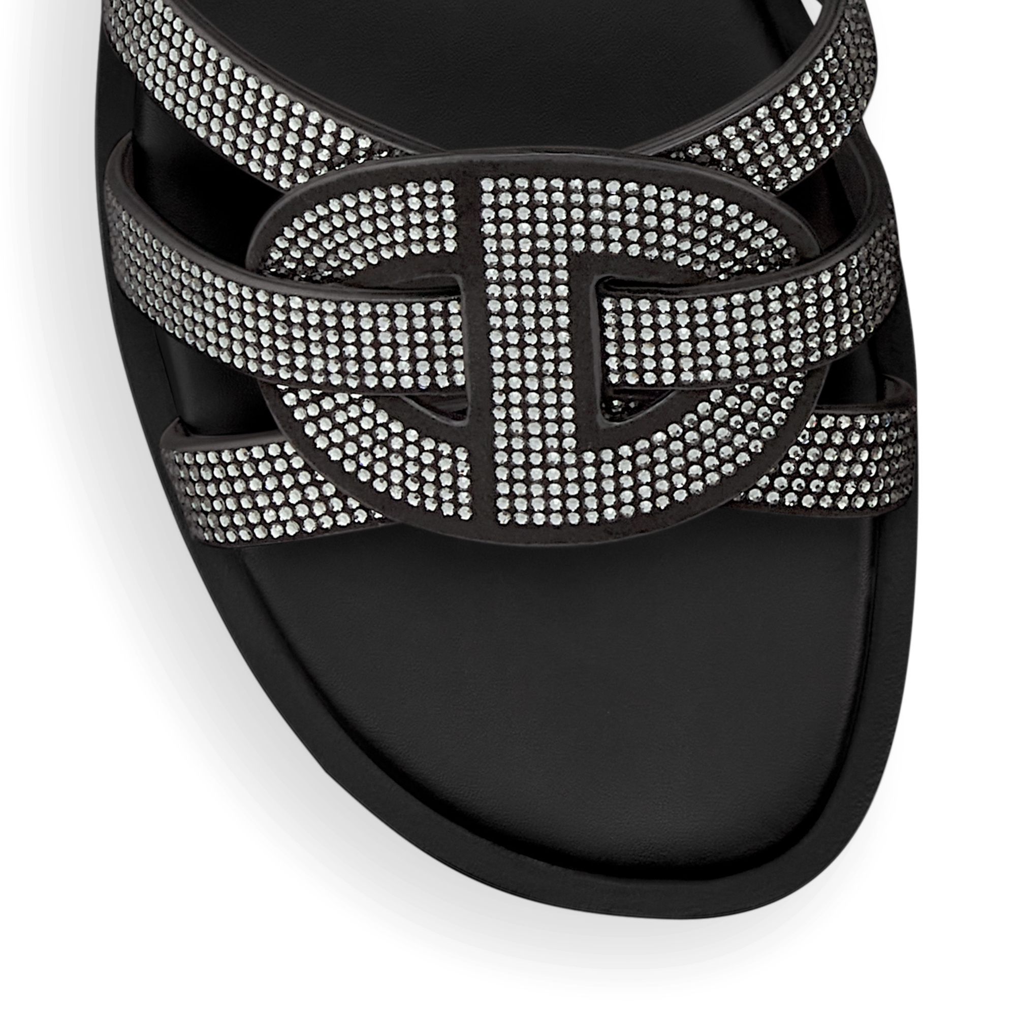 D-Club Slide Black Suede Goatskin and Silver-Tone Strass | DIOR