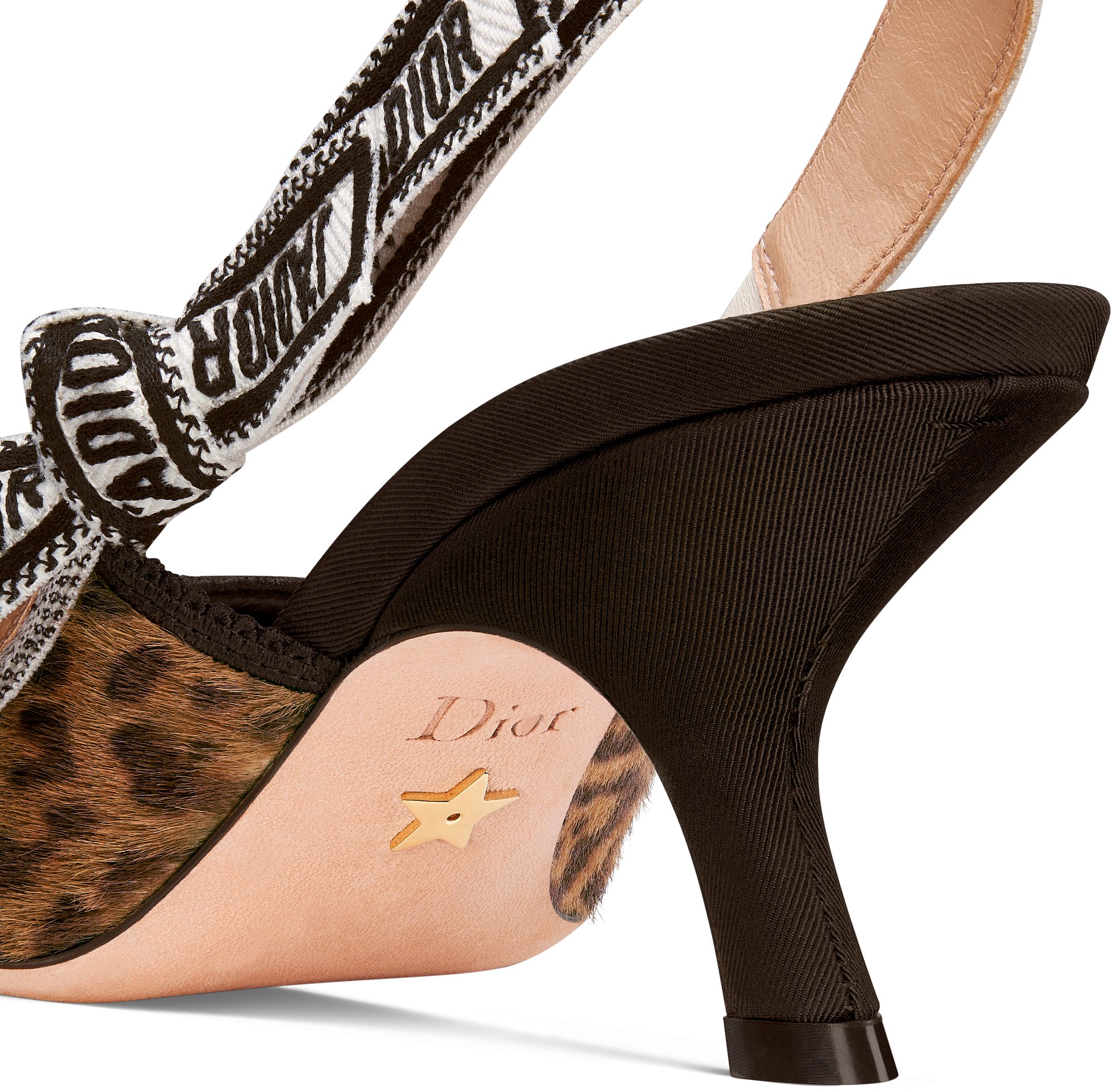 J'Adior Slingback-Pumps Kalbsleder mit Ponyhaar in Kamelbraun und ...