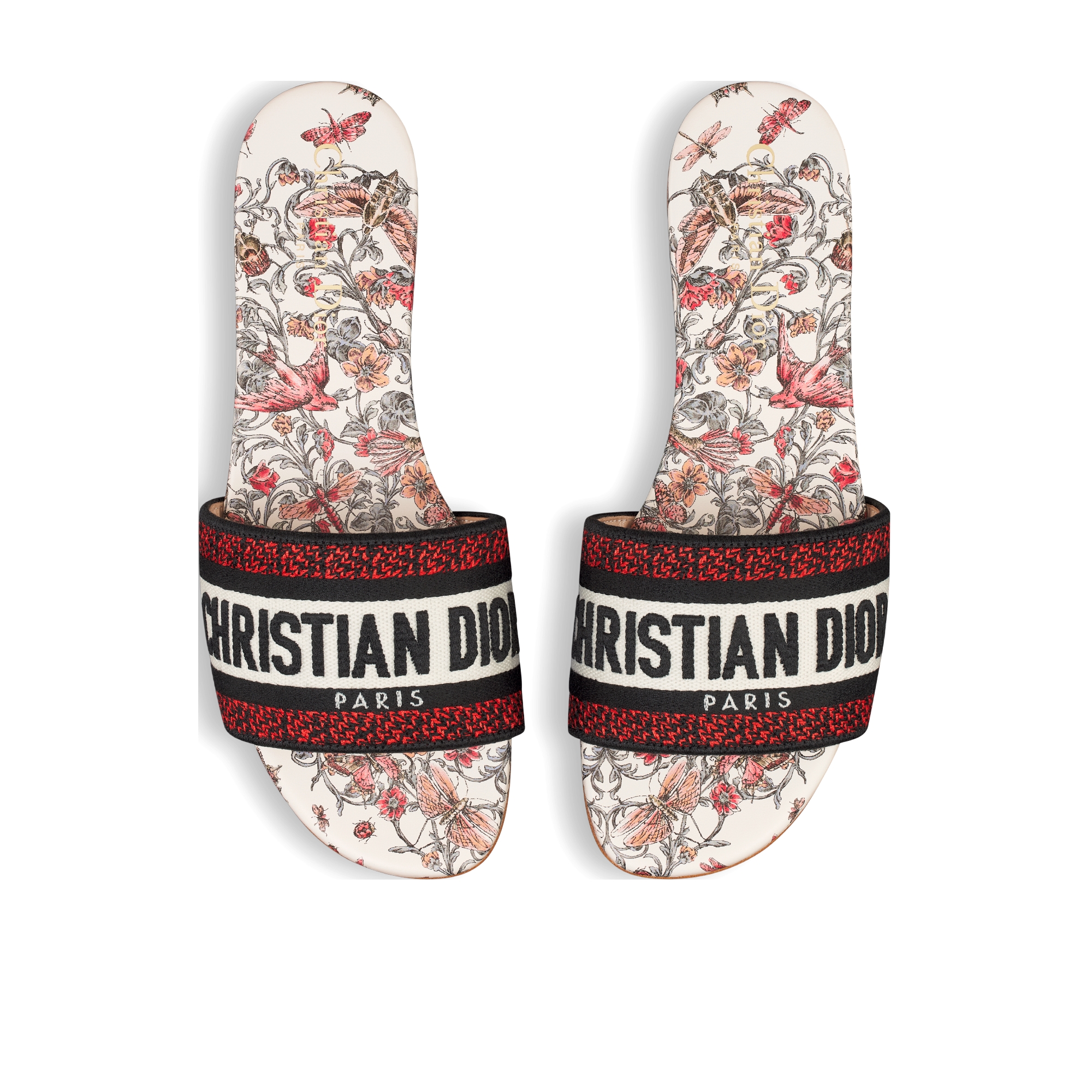 Slide Dioramour Dway Algodão bordado e motivo Cœur des Curiosités ...