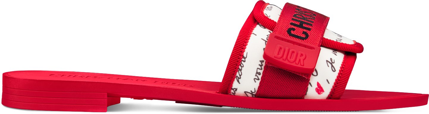 Dioramour Dio(r)evolution Slide White Technical Fabric with Black and ...