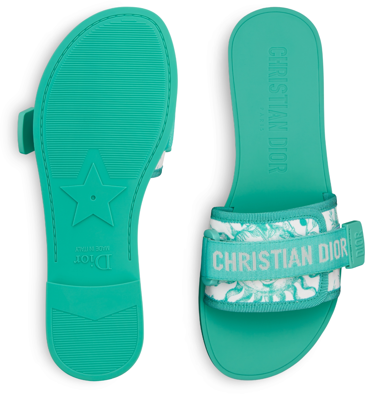 Dioriviera Dio(r)evolution Slide Technical Fabric with Aquamarina Toile ...