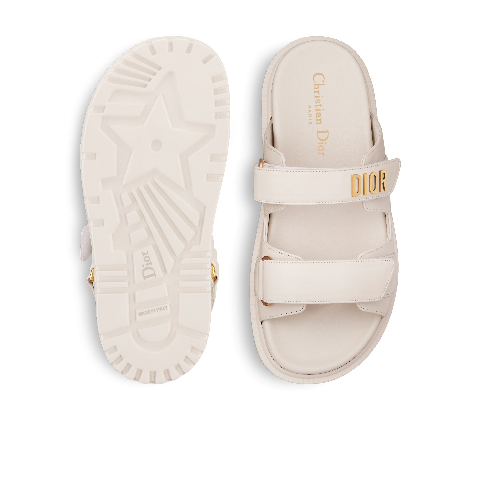 Dioract Slide White Lambskin | DIOR