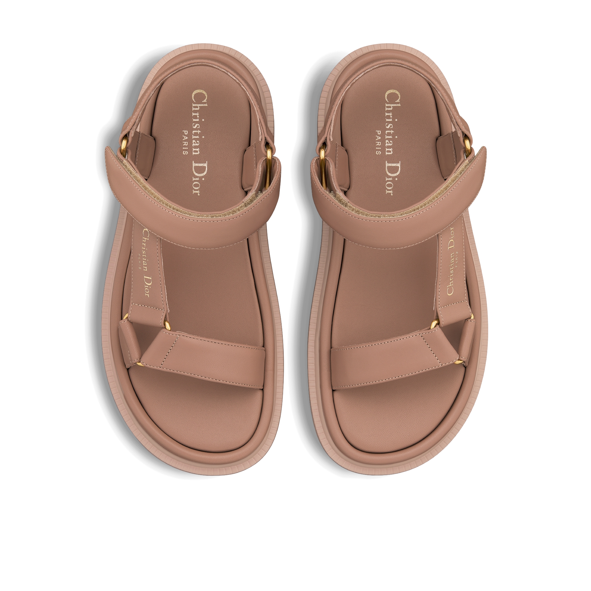 Sandalia D-Wave Piel de cordero rosa empolvado | DIOR