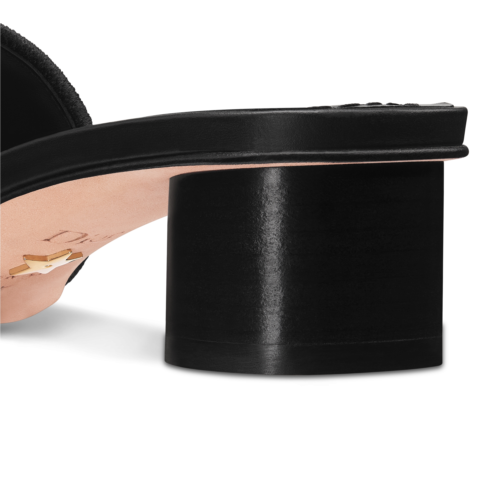 Dway Heeled Slide Black and White Cotton Embroidered with Dior ...