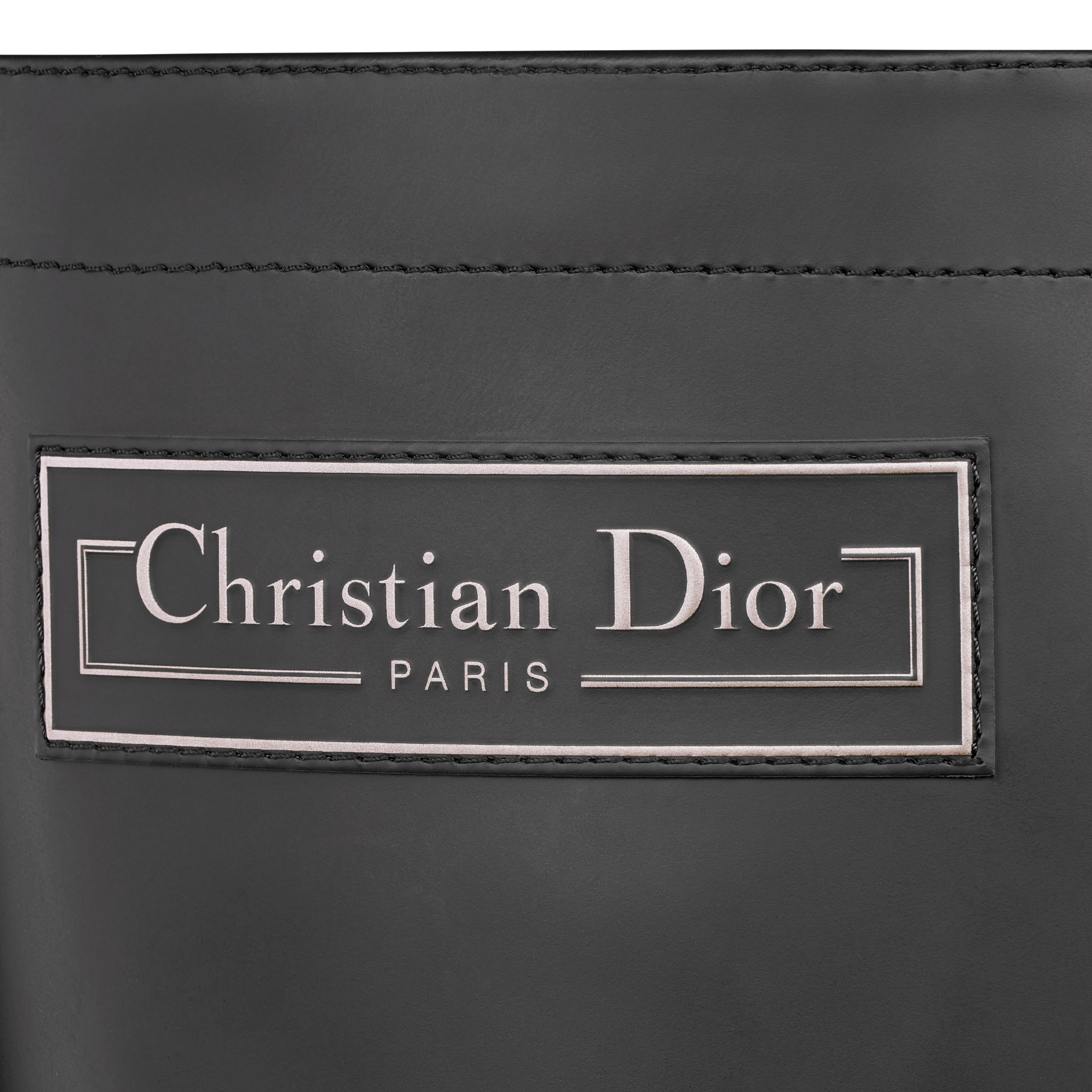 D-Scots Boot Black Rubber-Effect Calfskin | DIOR