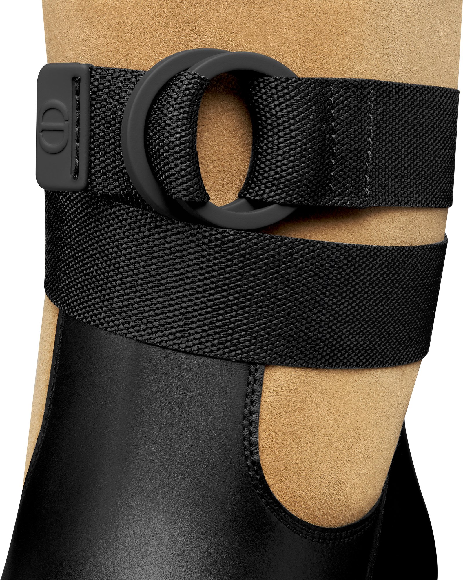 D-Major Boot Black Calfskin, Camel Suede Goatskin and Ecru Lambskin ...