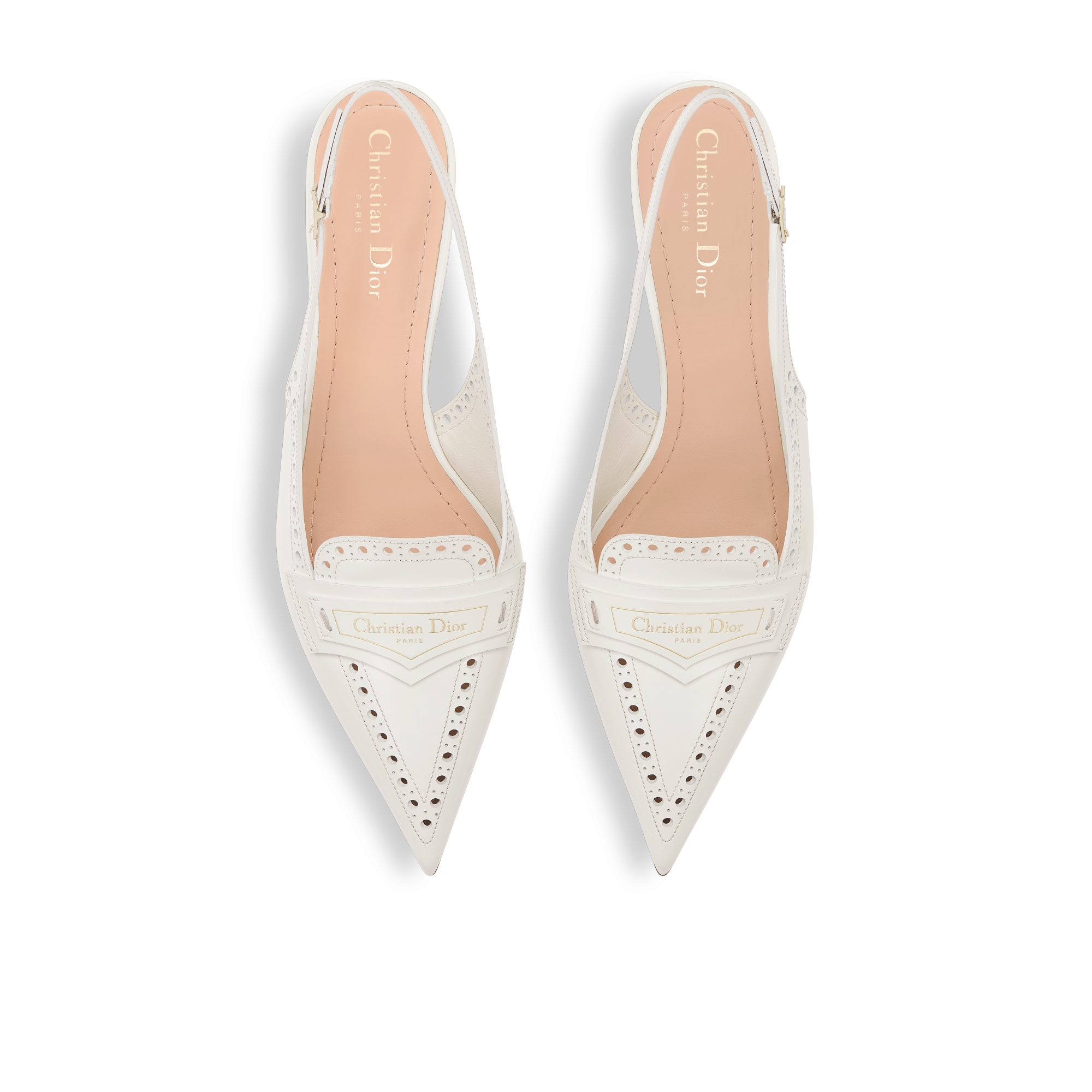 Dior Boy Slingback Pump White Calfskin | DIOR