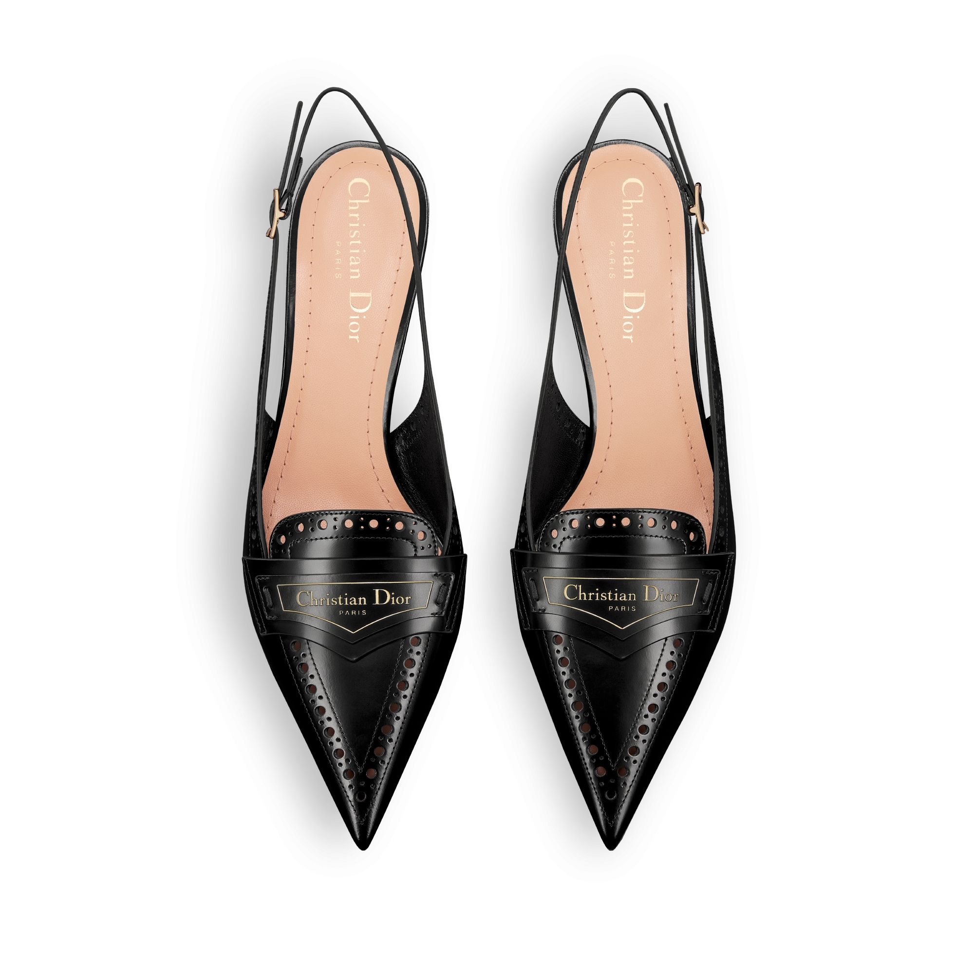 Dior Boy Slingback Pump Black Calfskin | DIOR