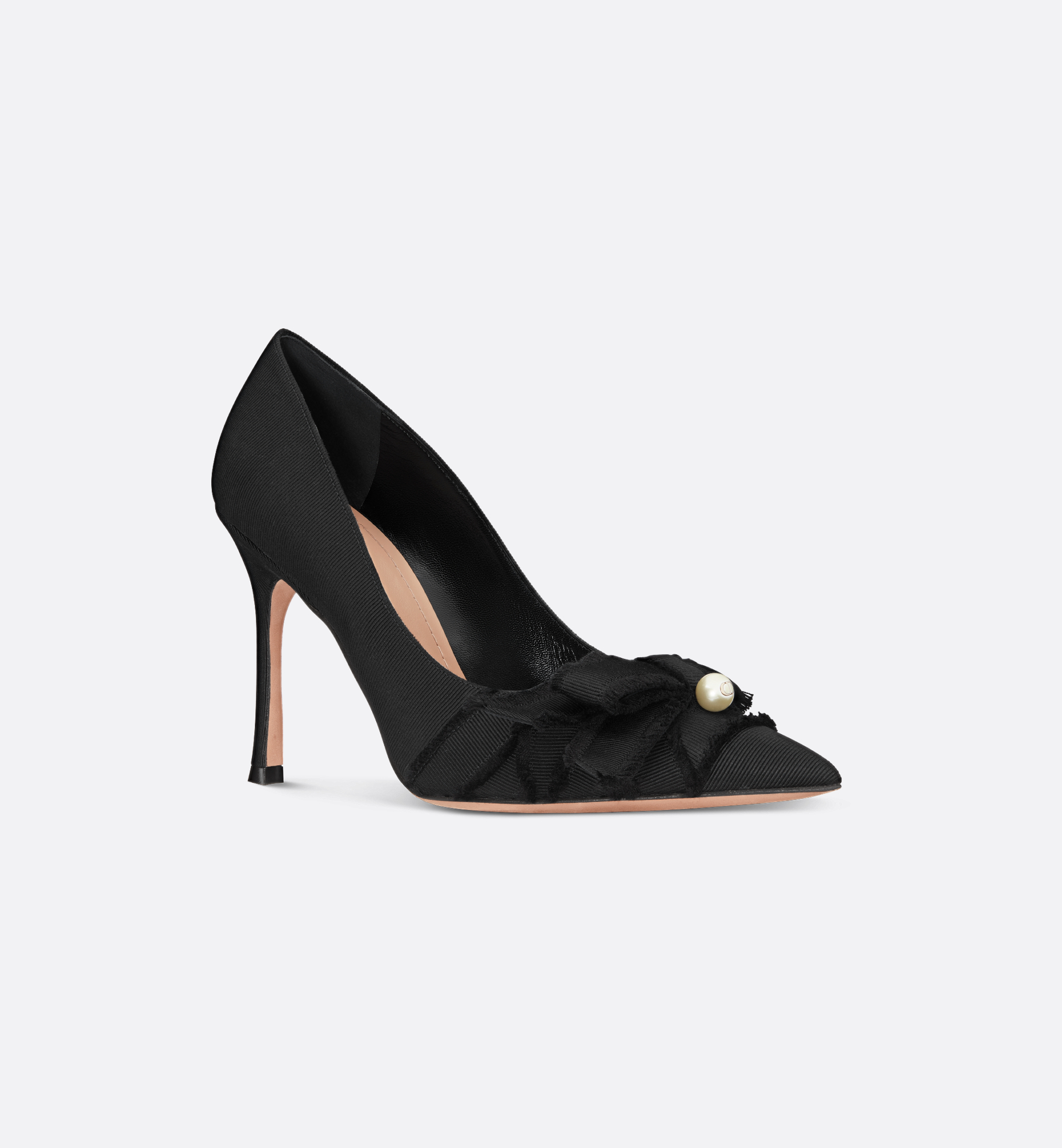 Adiorable Pump Black Fringed Grosgrain | DIOR Adiorable Pump Black Fringed Grosgrain | DIOR