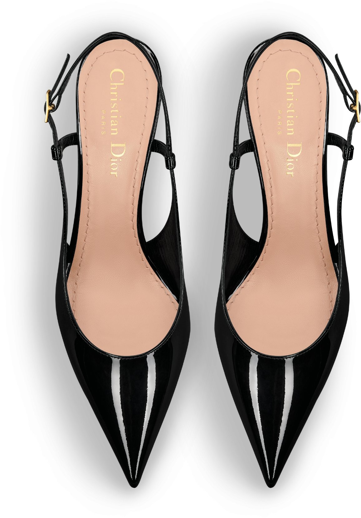 Escarpin slingback Dior Tribales Cuir de veau verni noir | DIOR