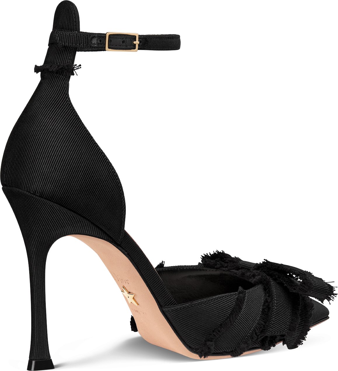 Adiorable Pump Black Fringed Grosgrain | DIOR