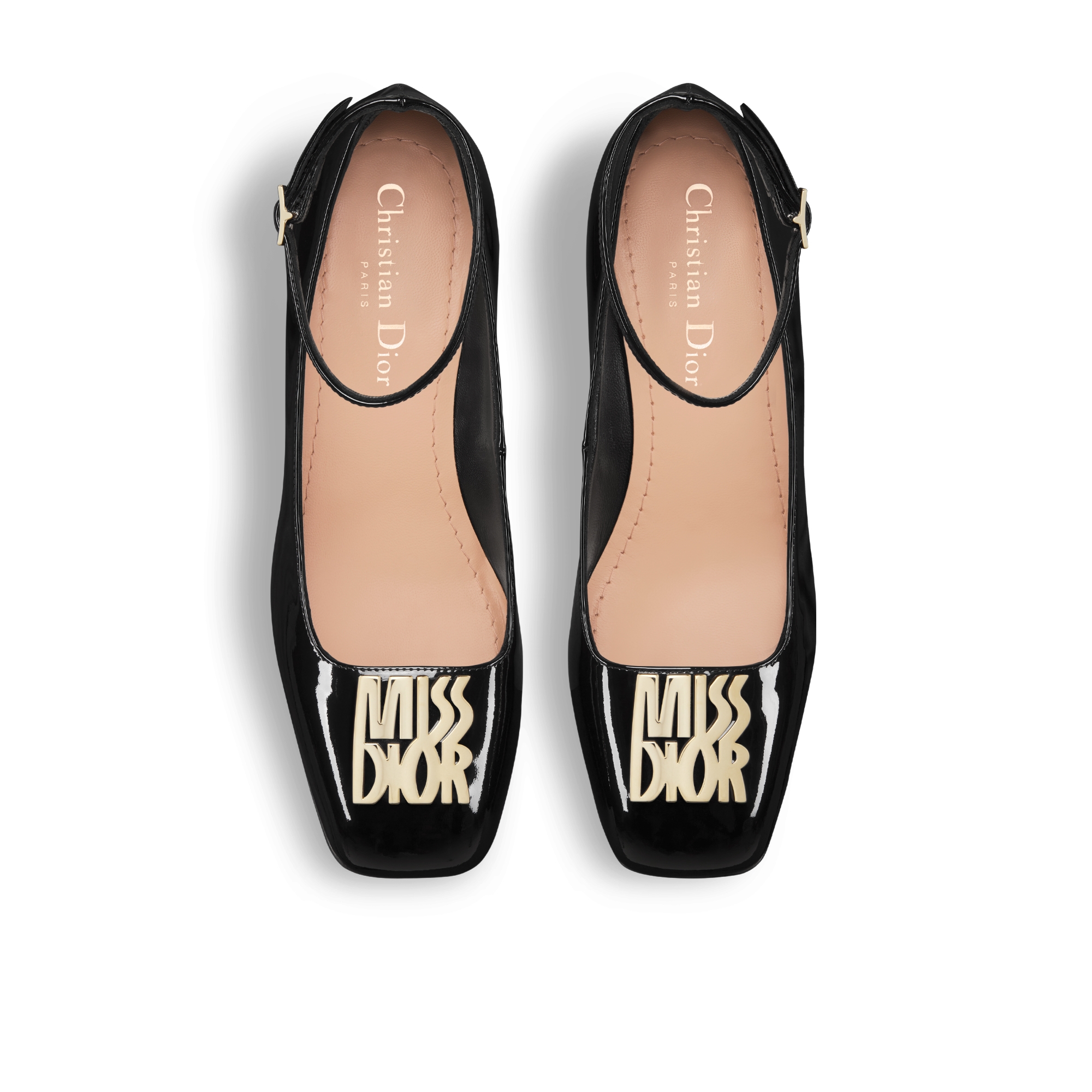 Ballerina décolleté Miss Dior Pelle di vitello verniciata nera | DIOR