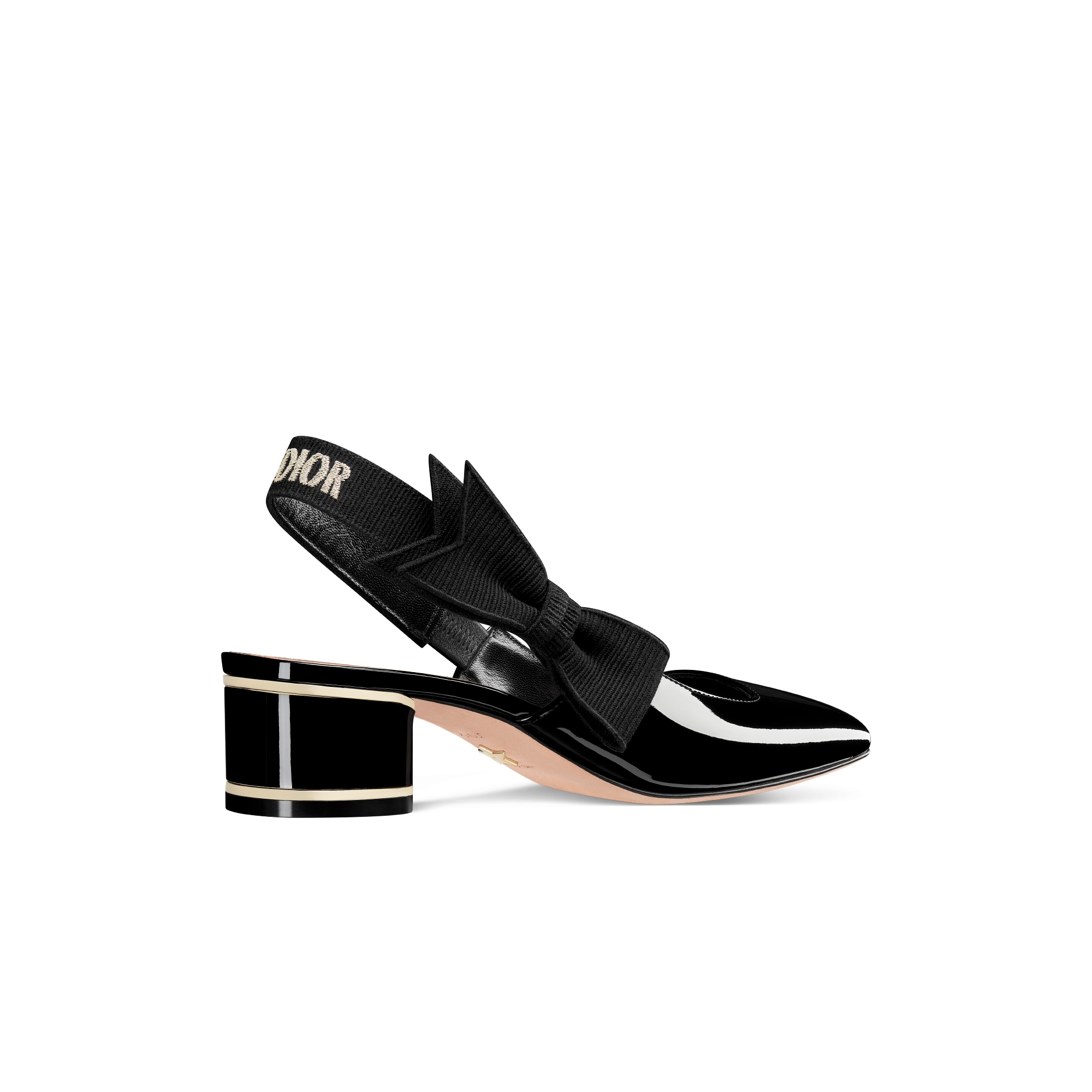 Miss Dior Paris Slingback Pump Black Patent Calfskin | DIOR