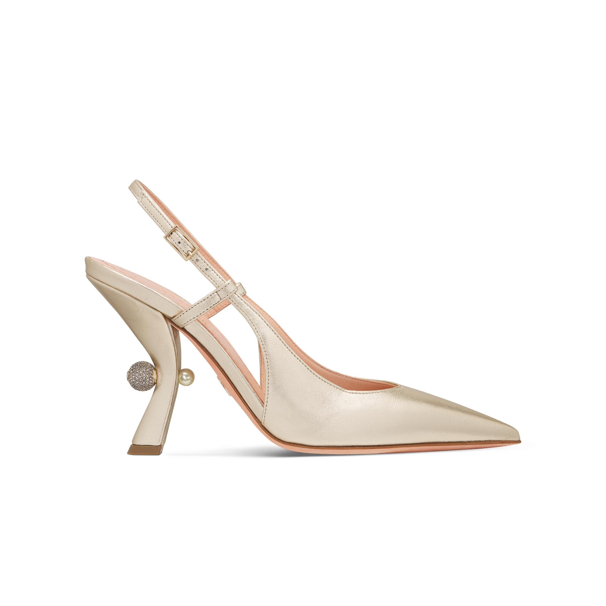 Escarpin slingback Dior Tribales Dior Or Cuir d'agneau laminé doré | DIOR