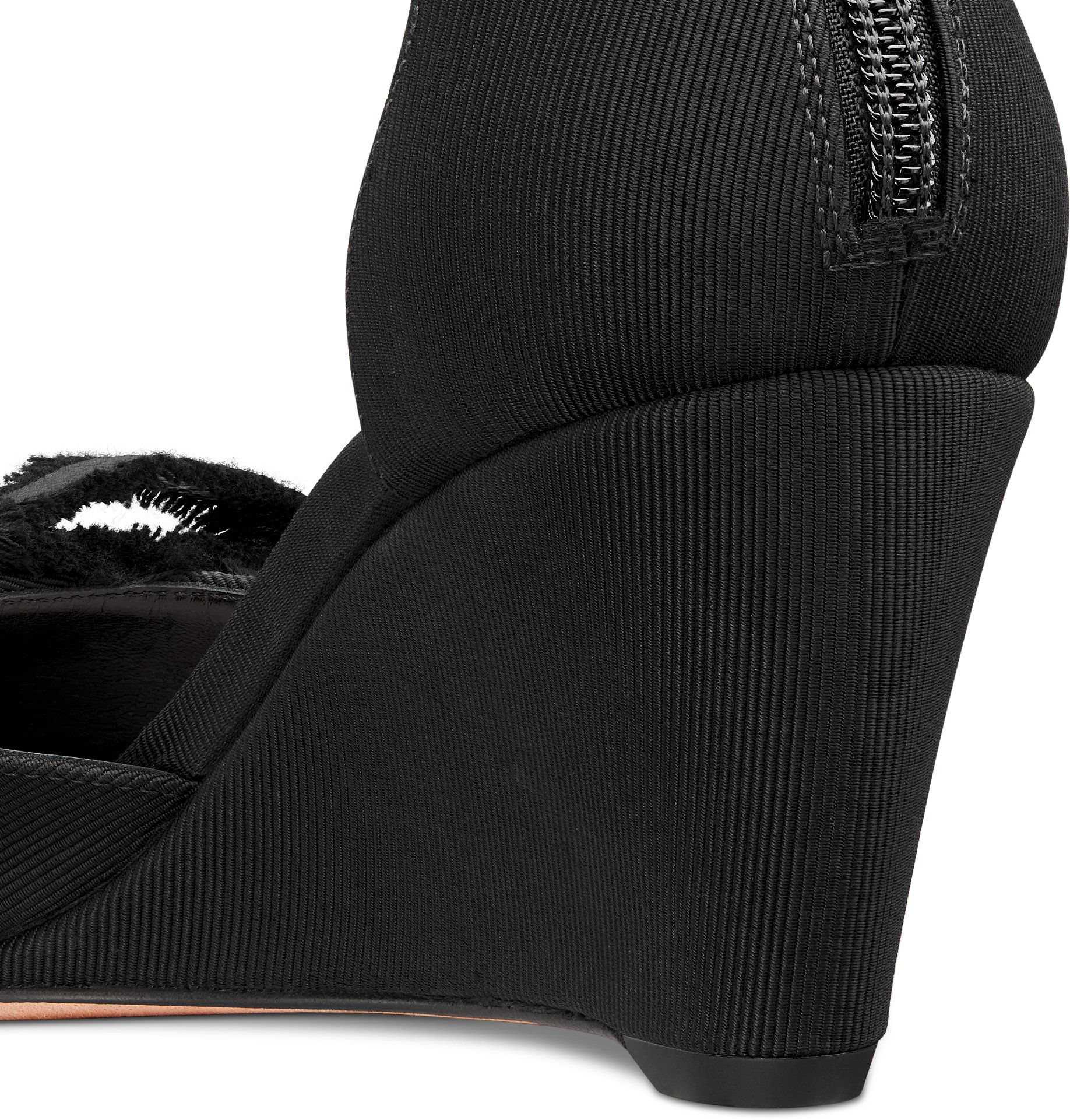 Escarpin à talon compensé Adiorable Gros-grain effrangé noir | DIOR