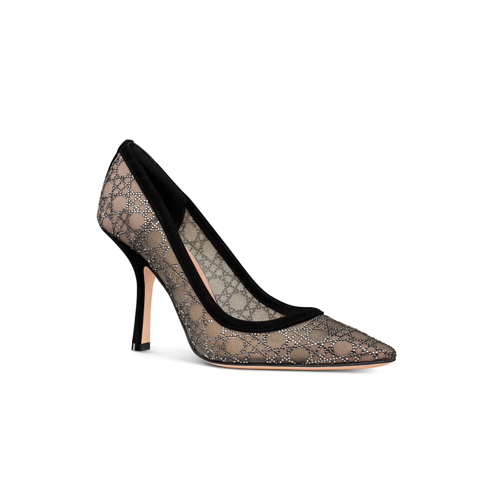 Dior Capture Pump Transparent Mesh with Silver-Tone Strass Cannage ...